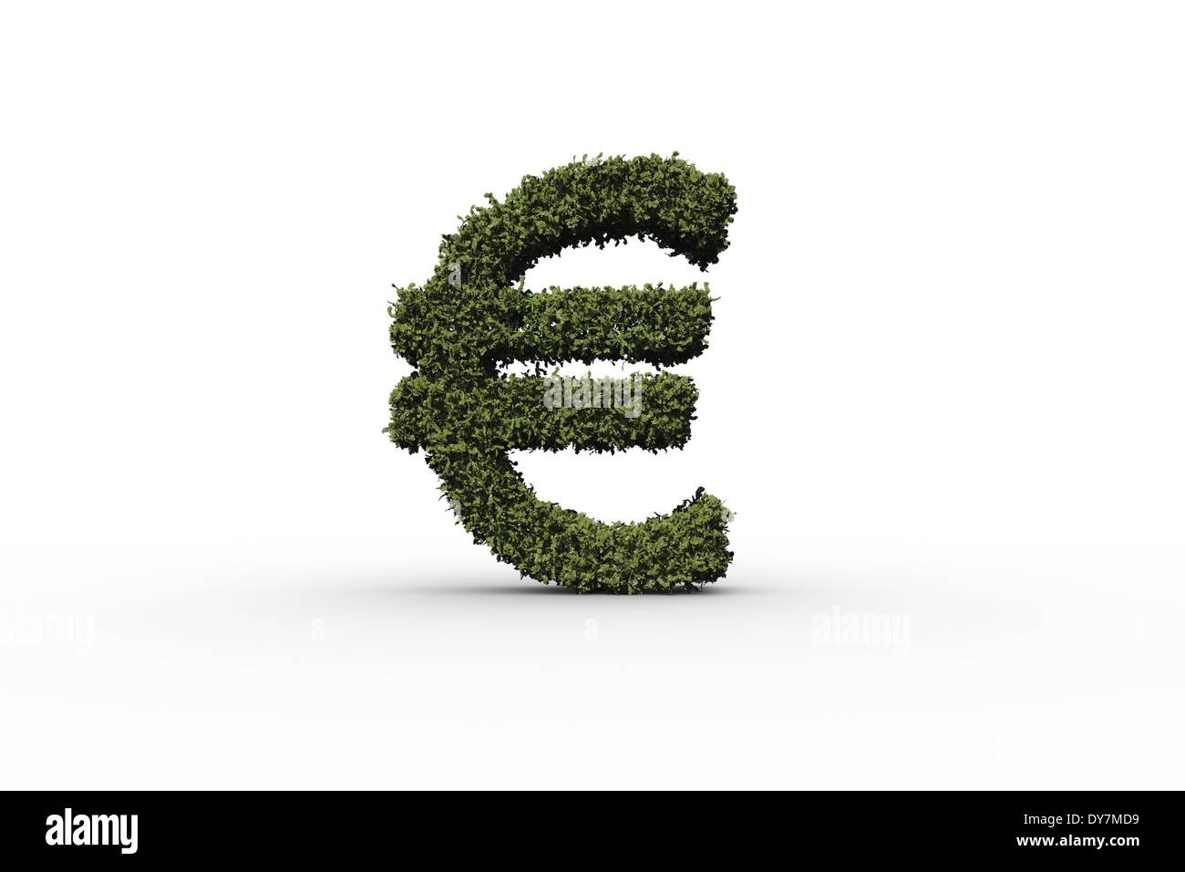 Euro sign made of leaves Stock Photo - Alamy