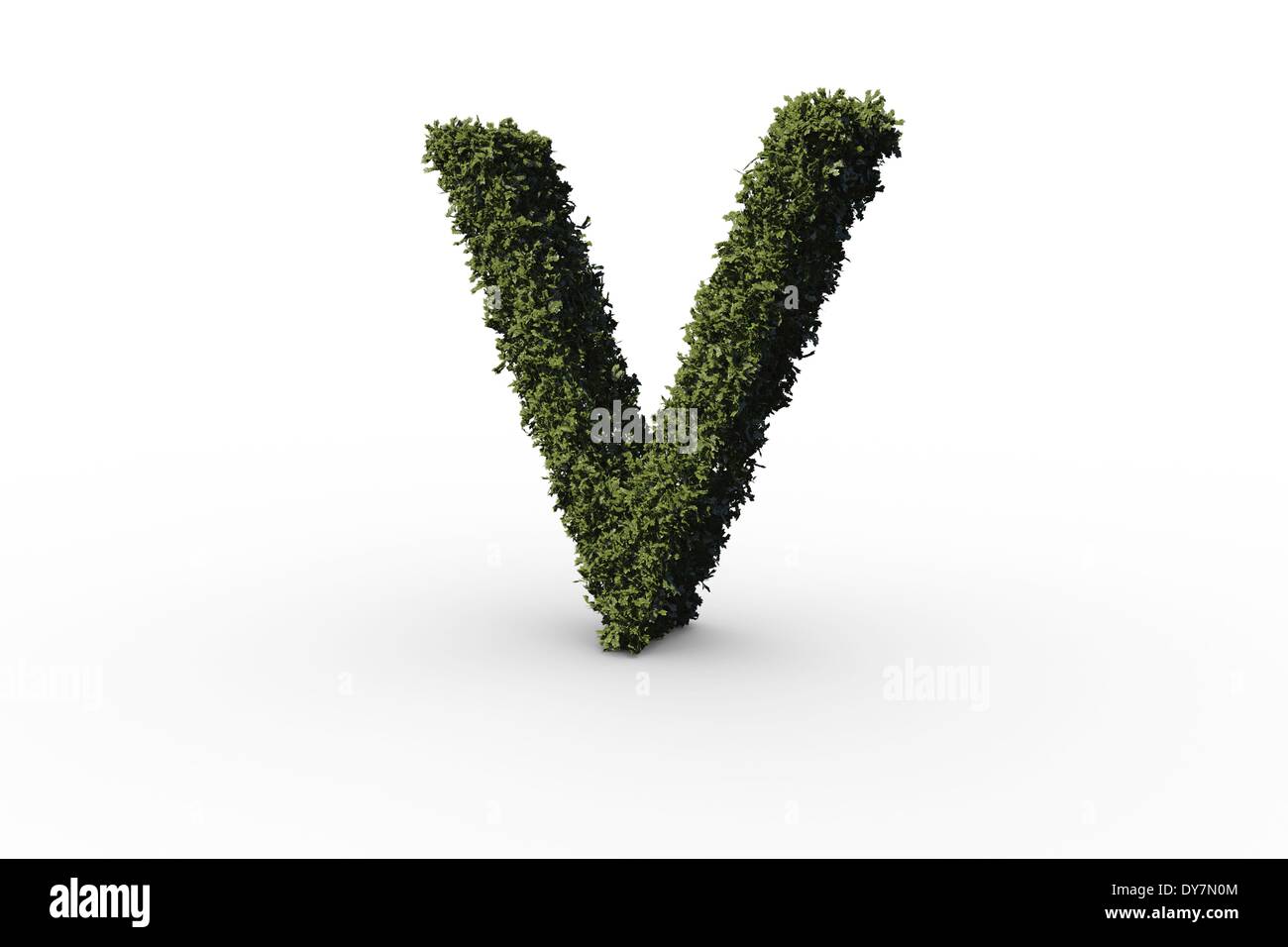 Capital letter v made of leaves Stock Photo - Alamy