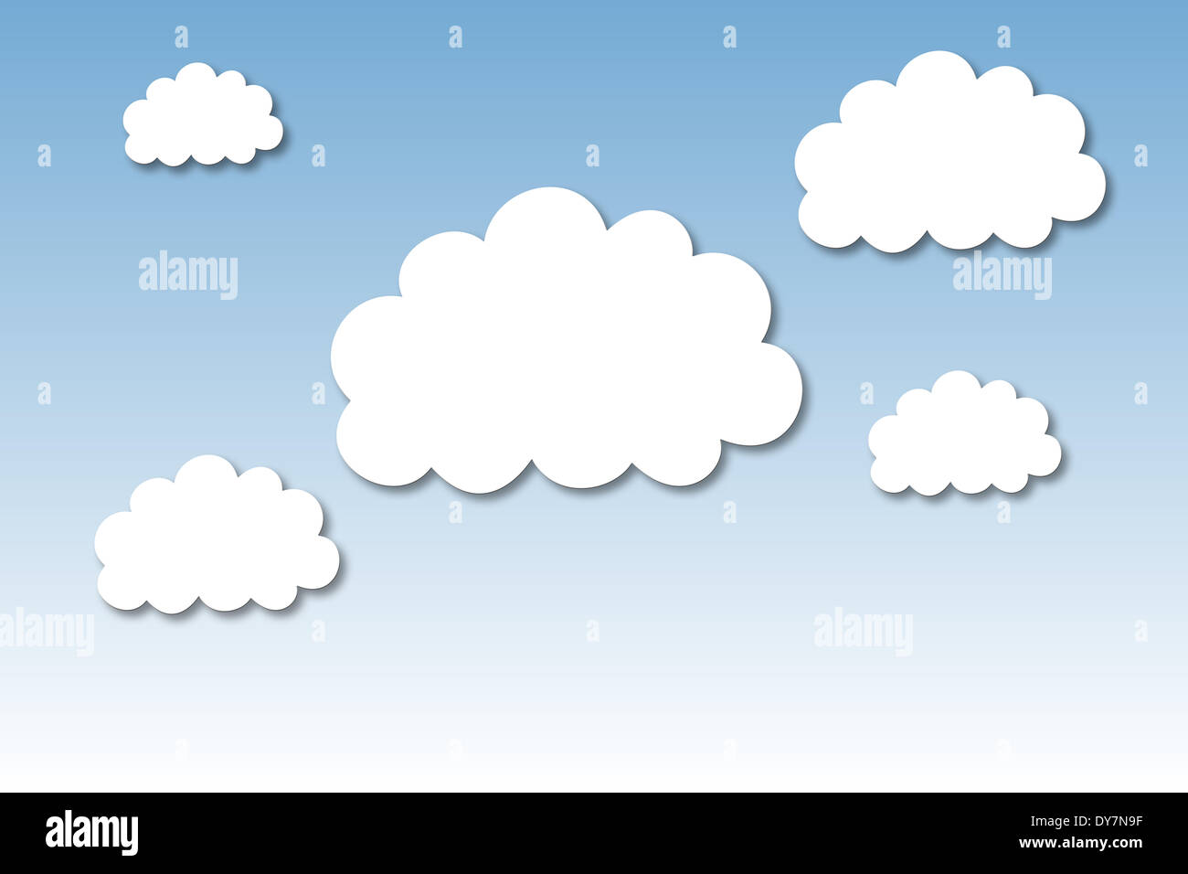 White graphic clouds for cloud computing Stock Photo - Alamy