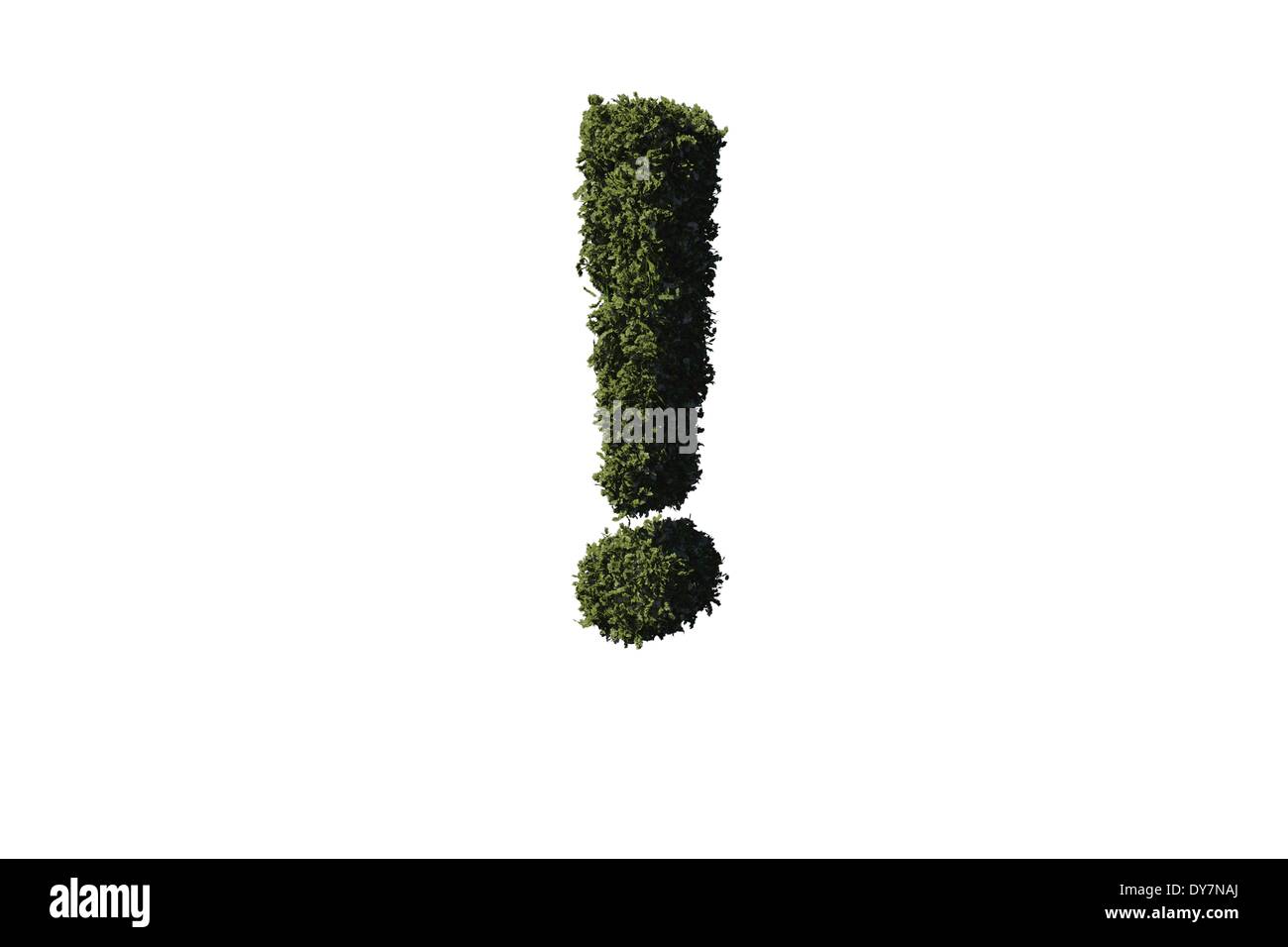 Exclamation mark made of leaves Stock Photo - Alamy