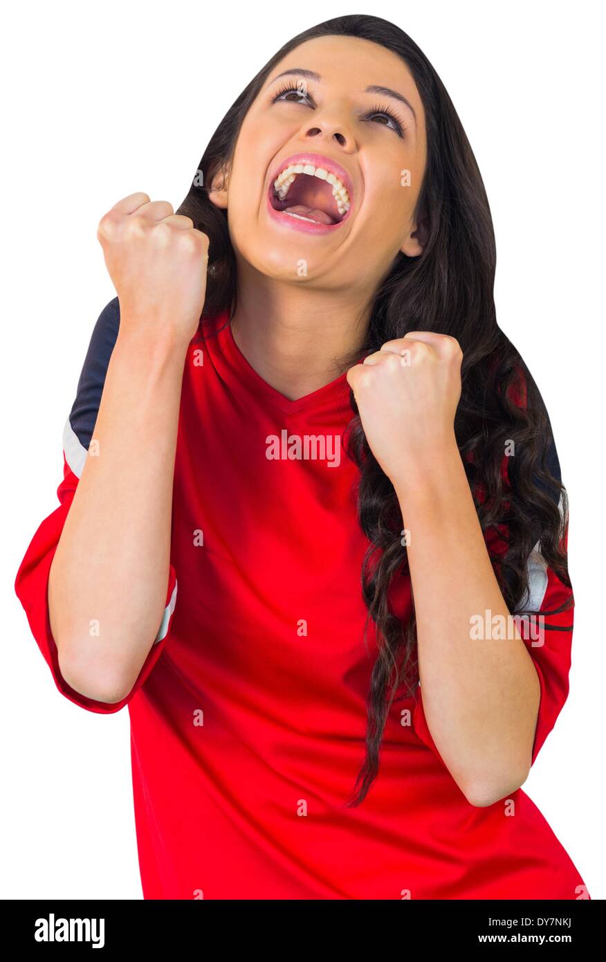 Young woman shouting cheering hi-res stock photography and images - Alamy