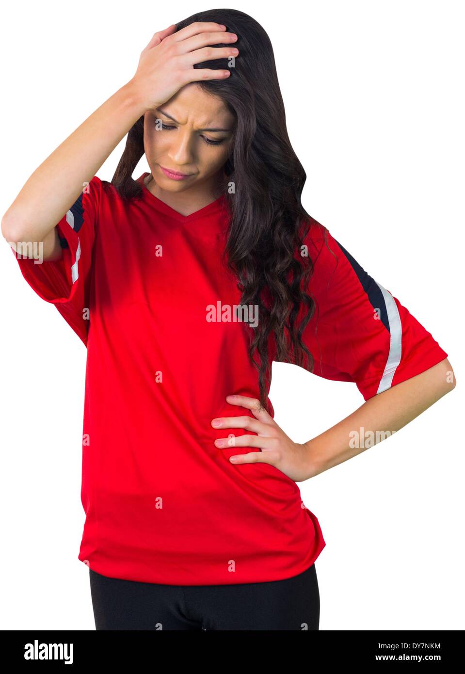 Disappointed football fan in red hi-res stock photography and images ...
