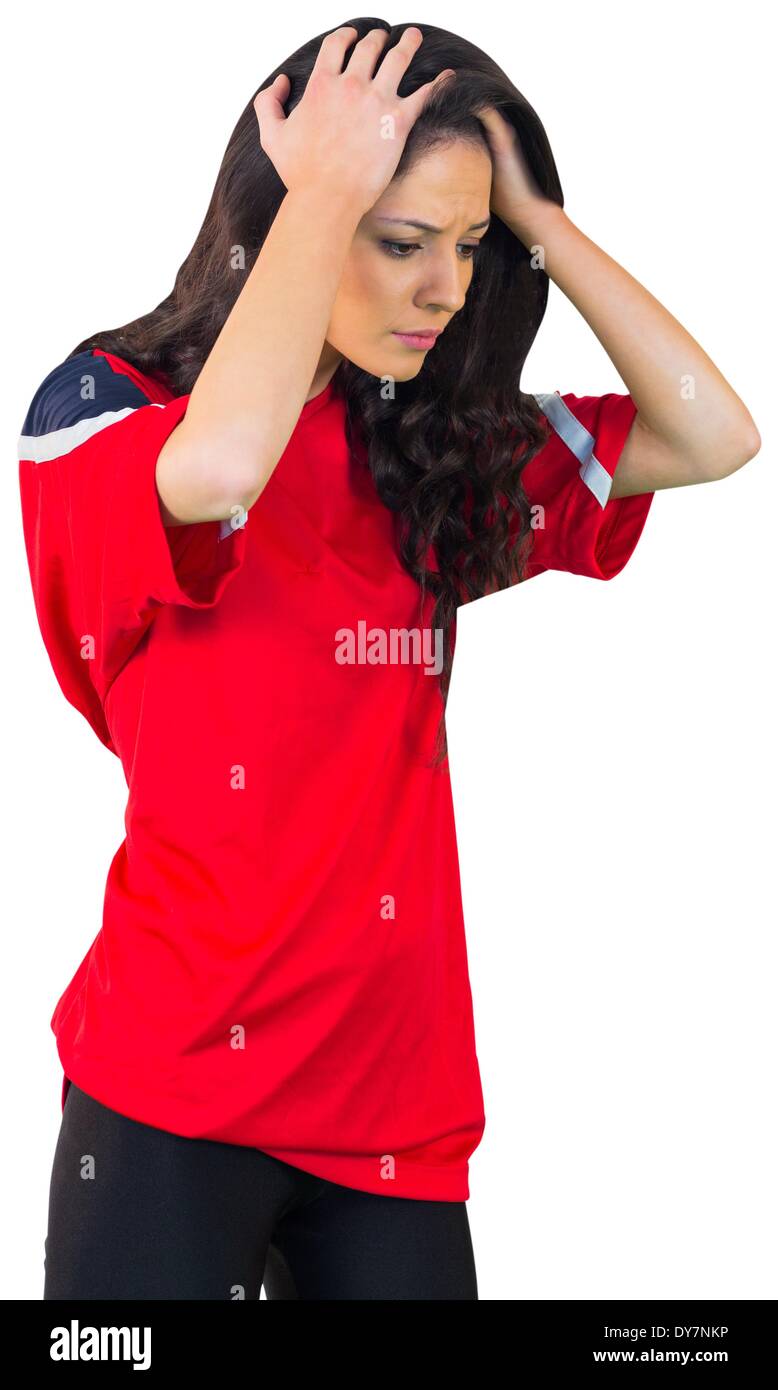 Disappointed football fan in red hi-res stock photography and images ...