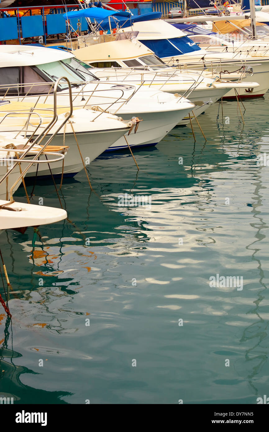 Harbor in Costa Adeje Stock Photo - Alamy