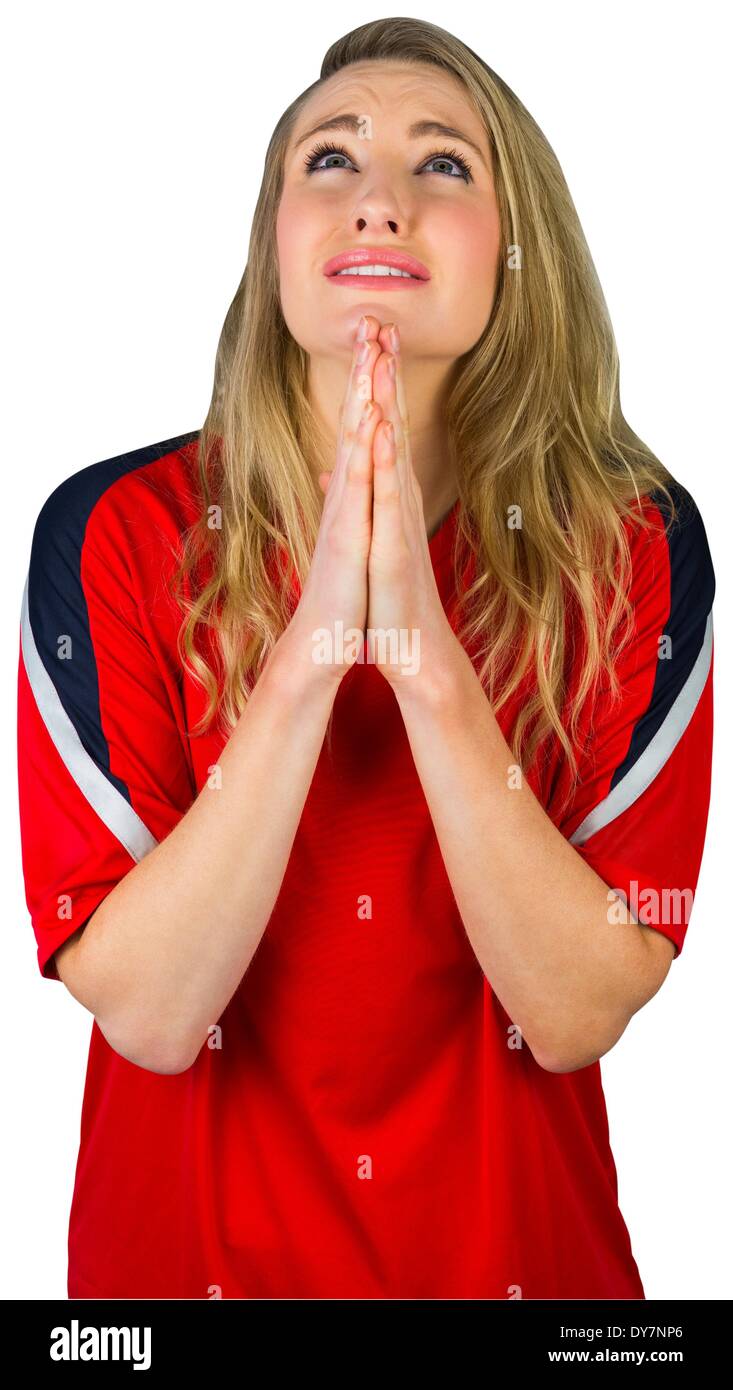 Nervous football fan in red hi-res stock photography and images - Alamy