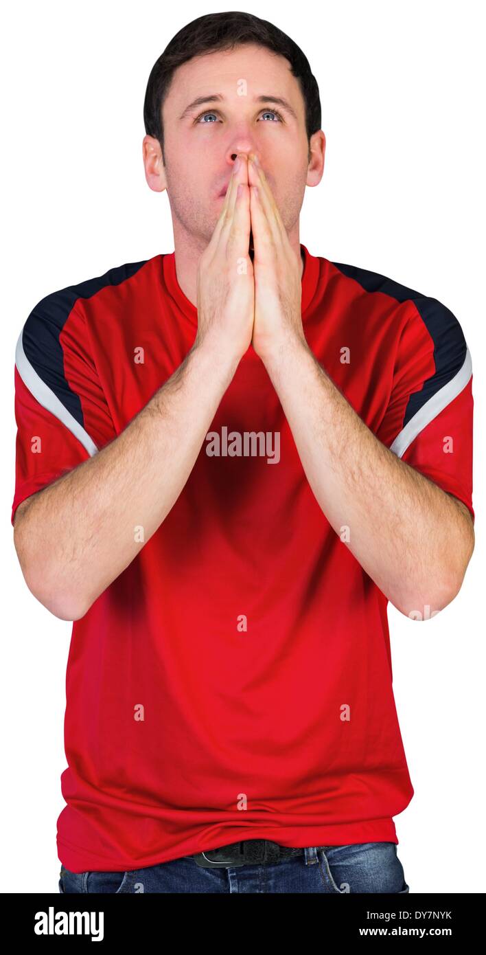Nervous football fan in red hi-res stock photography and images - Alamy