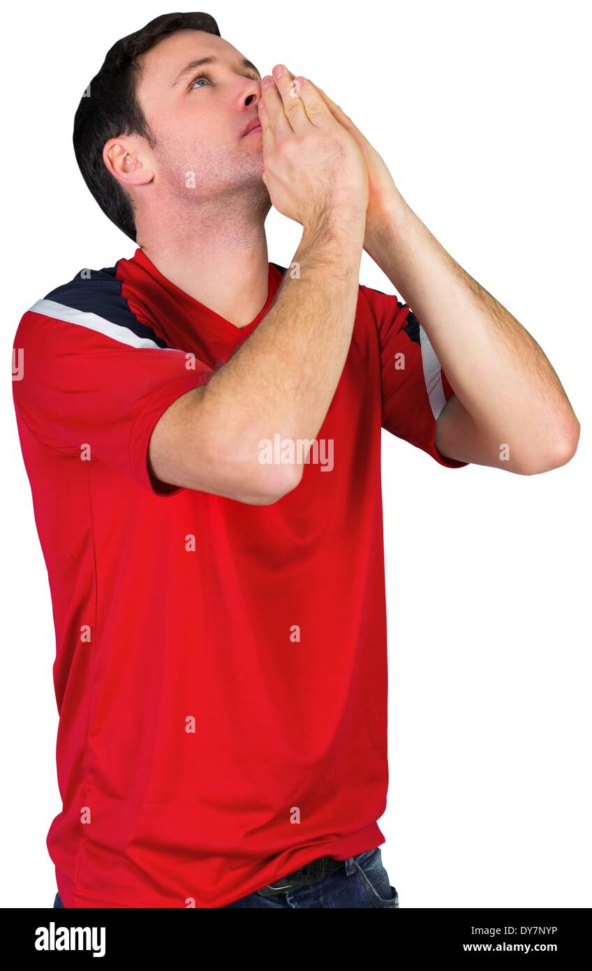 Nervous football fan in red hi-res stock photography and images - Alamy