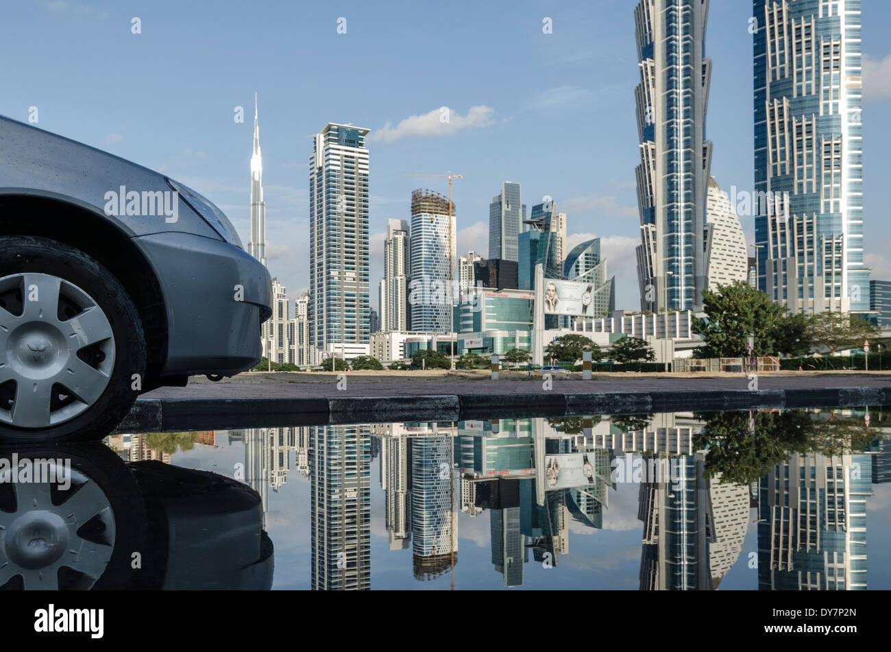Reflection building in puddle architecture hi-res stock photography and ...