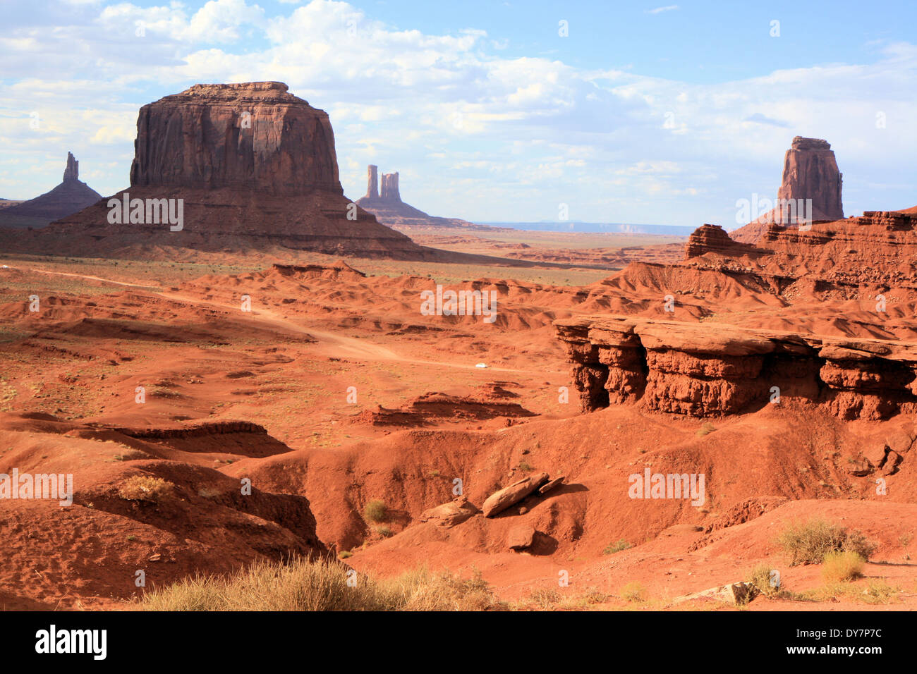Merrick butte and John Ford's point, Monument valley, Utah, USA Stock ...