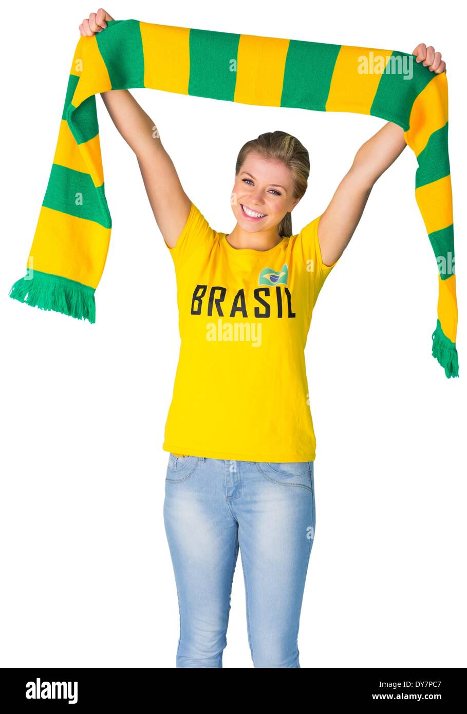 Happy football fan in brasil hi-res stock photography and images - Alamy