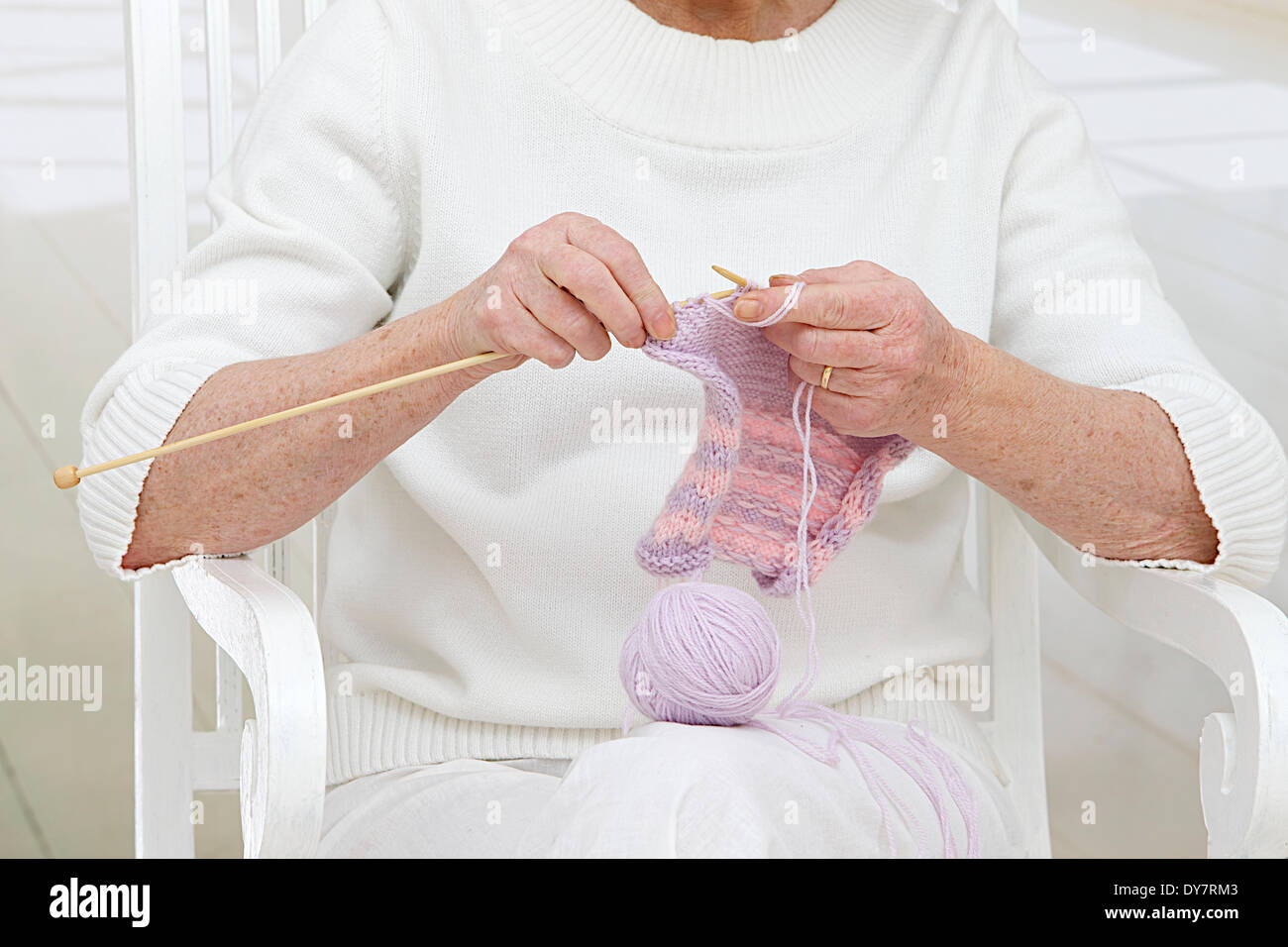 Manual activity, elderly person Stock Photo - Alamy