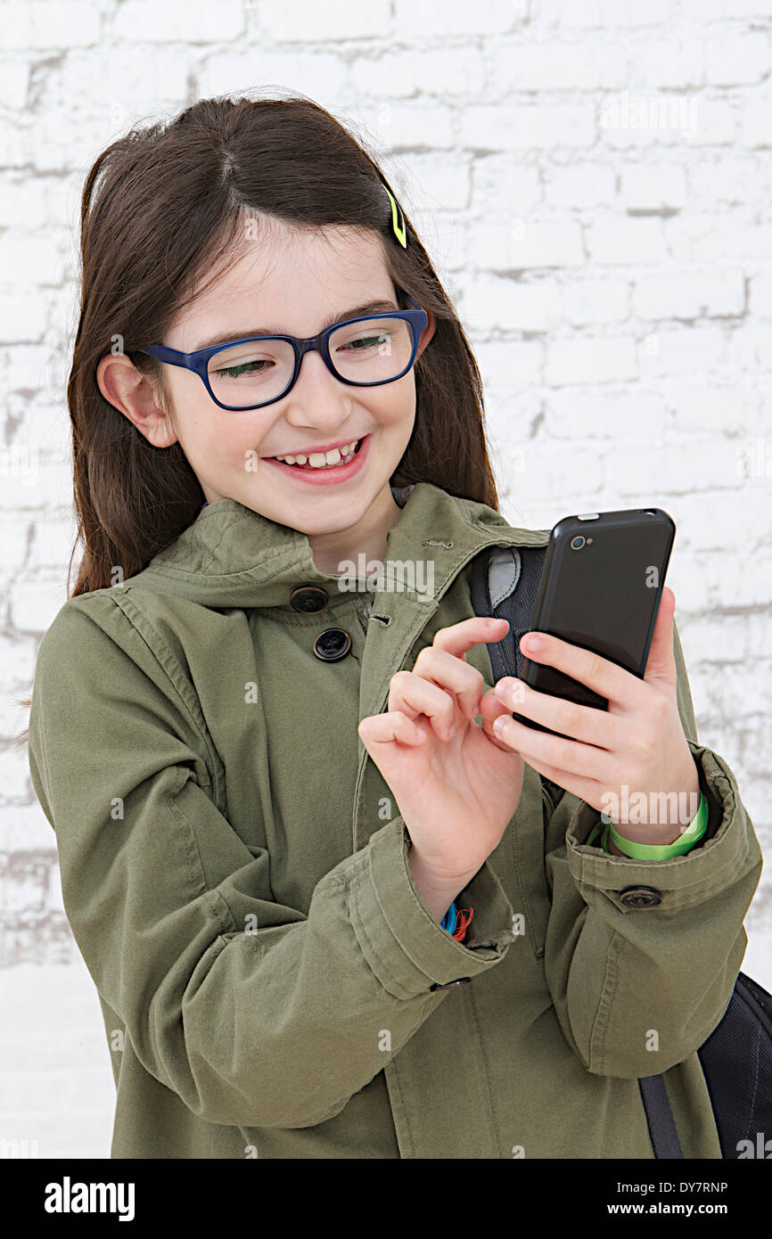 Child with phone Stock Photo - Alamy