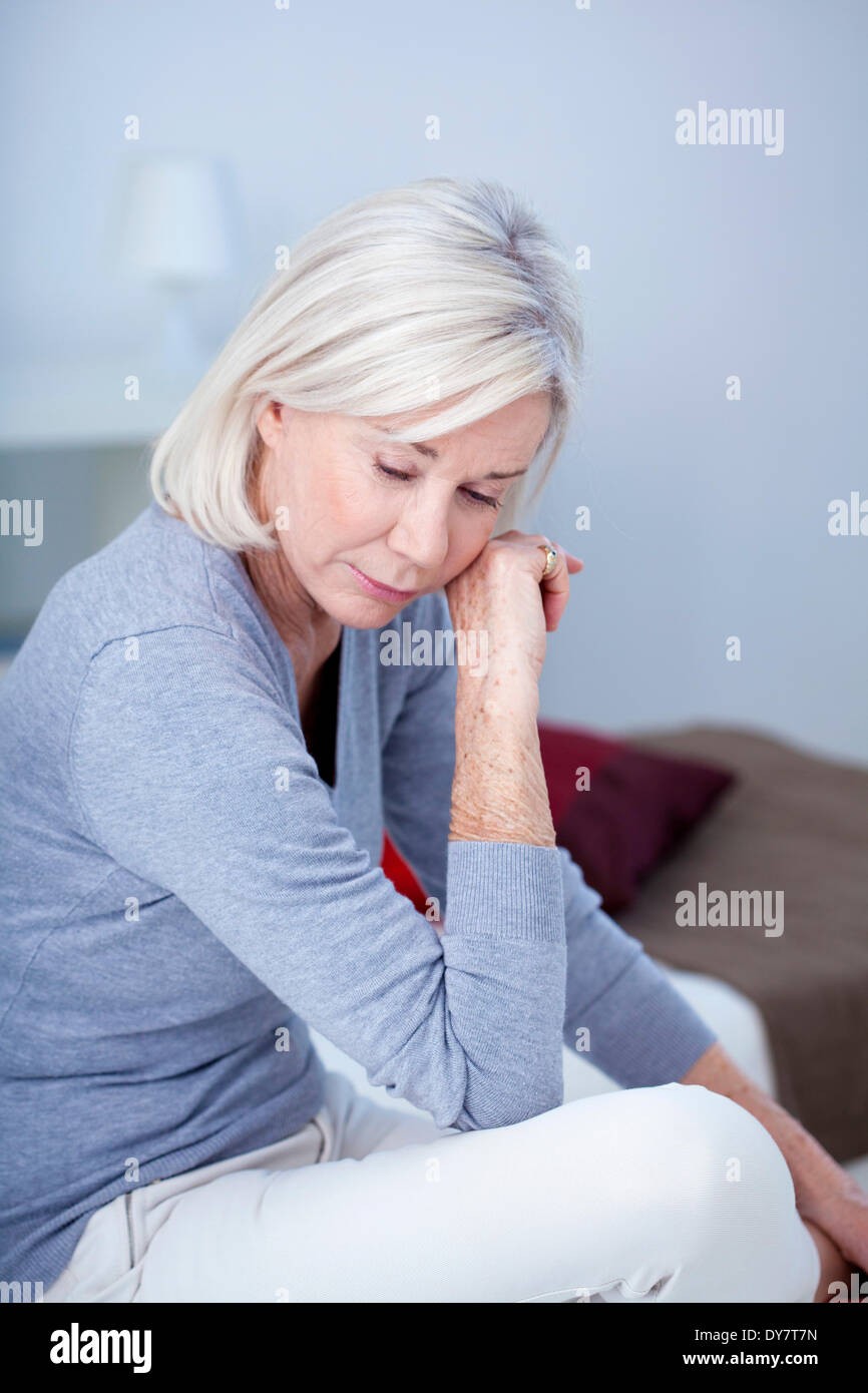 Elderly female thinking hi-res stock photography and images - Alamy