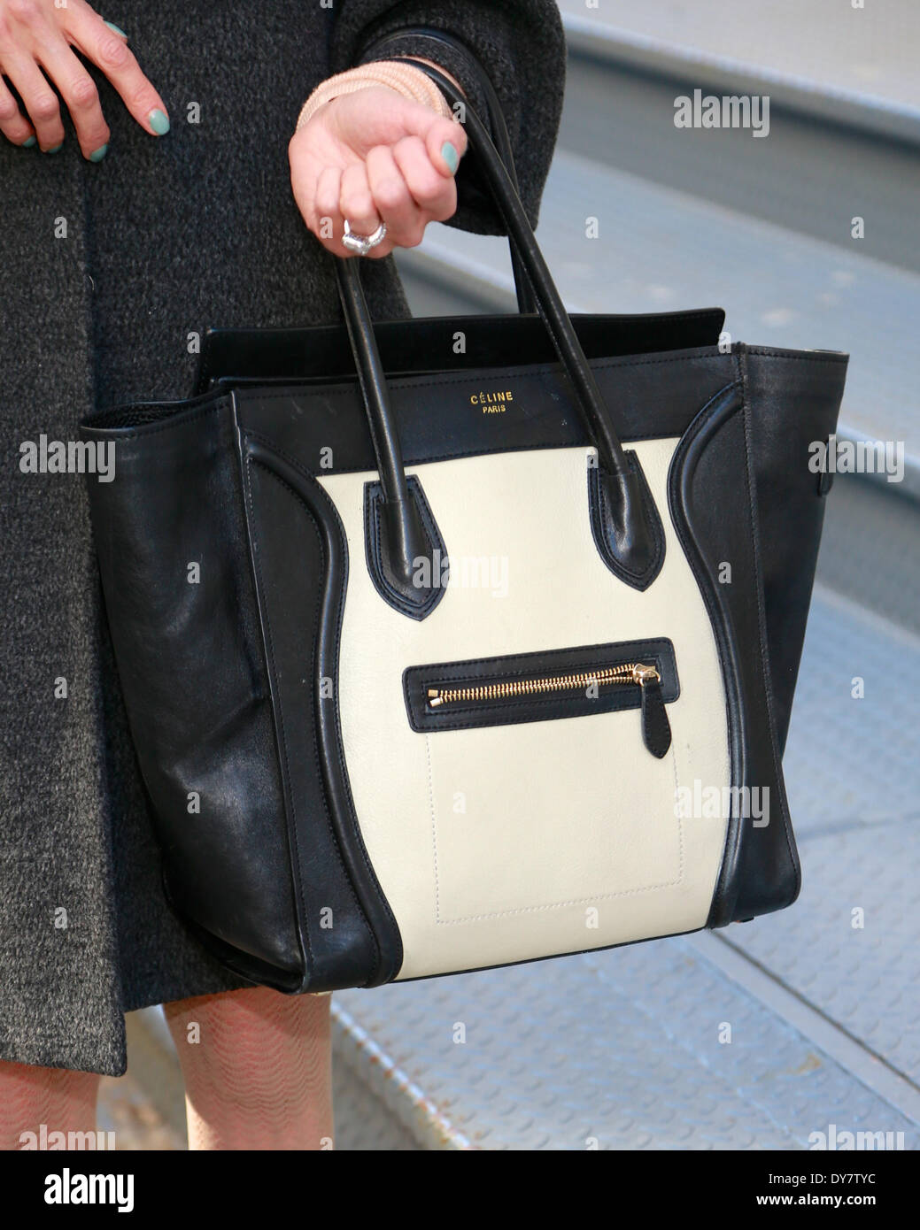 Laura Sher walking on the street in New York City - April 6, 2014 ...