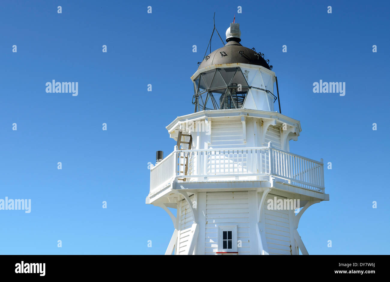 Katiki Point Lighthouse, Moeraki, South Island, New Zealand Stock Photo ...