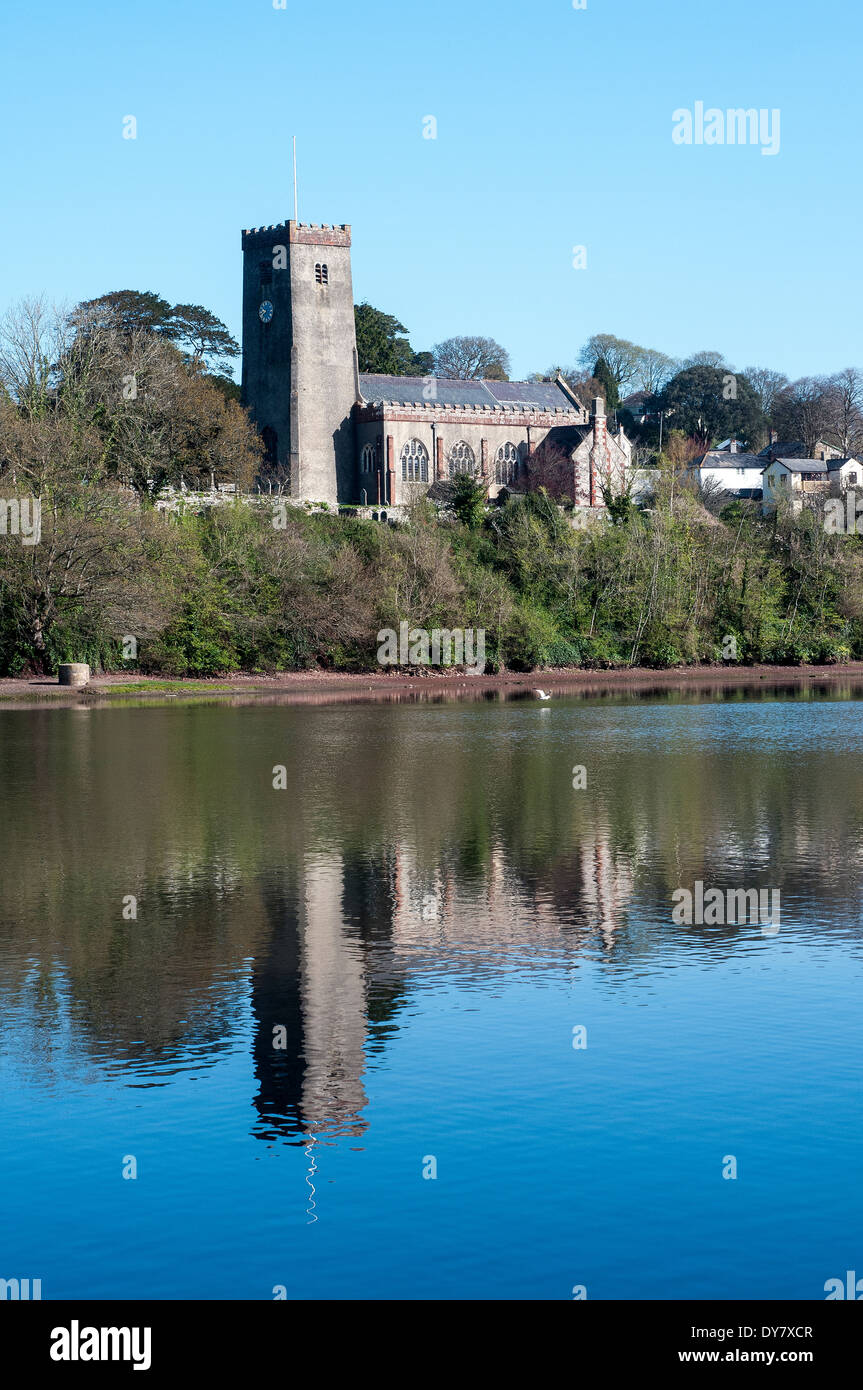 church at stoke gabriel,devon,mill pool,mill pond,fred pontin,ripples ...