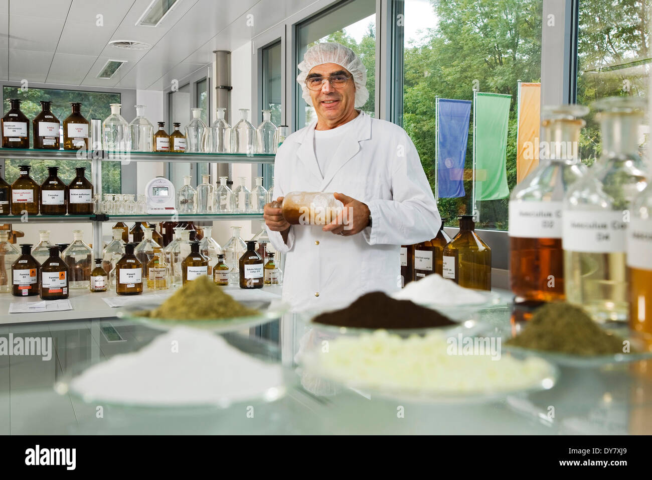 In the laboratory for homeopathic dilutions or potentiation of an ...