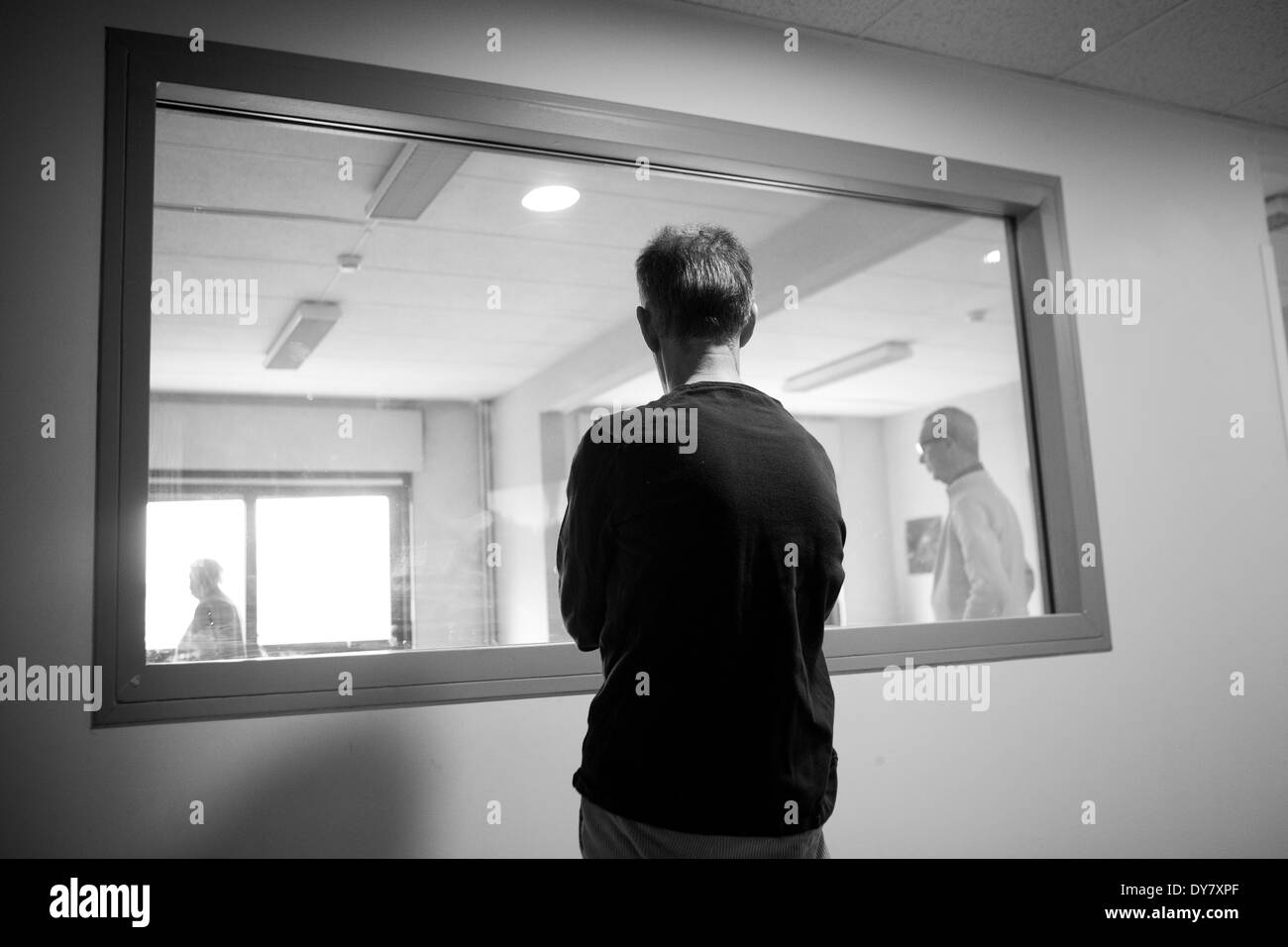 Mental hospital window Black and White Stock Photos & Images - Alamy