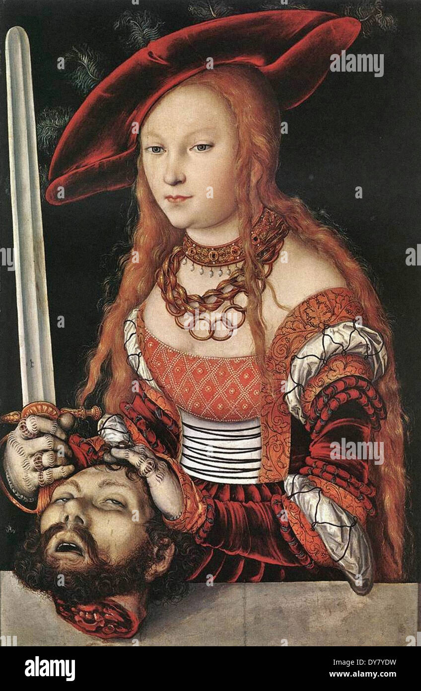 Lucas Cranach the Elder Judith with the Head of Holofernes 2 Stock ...