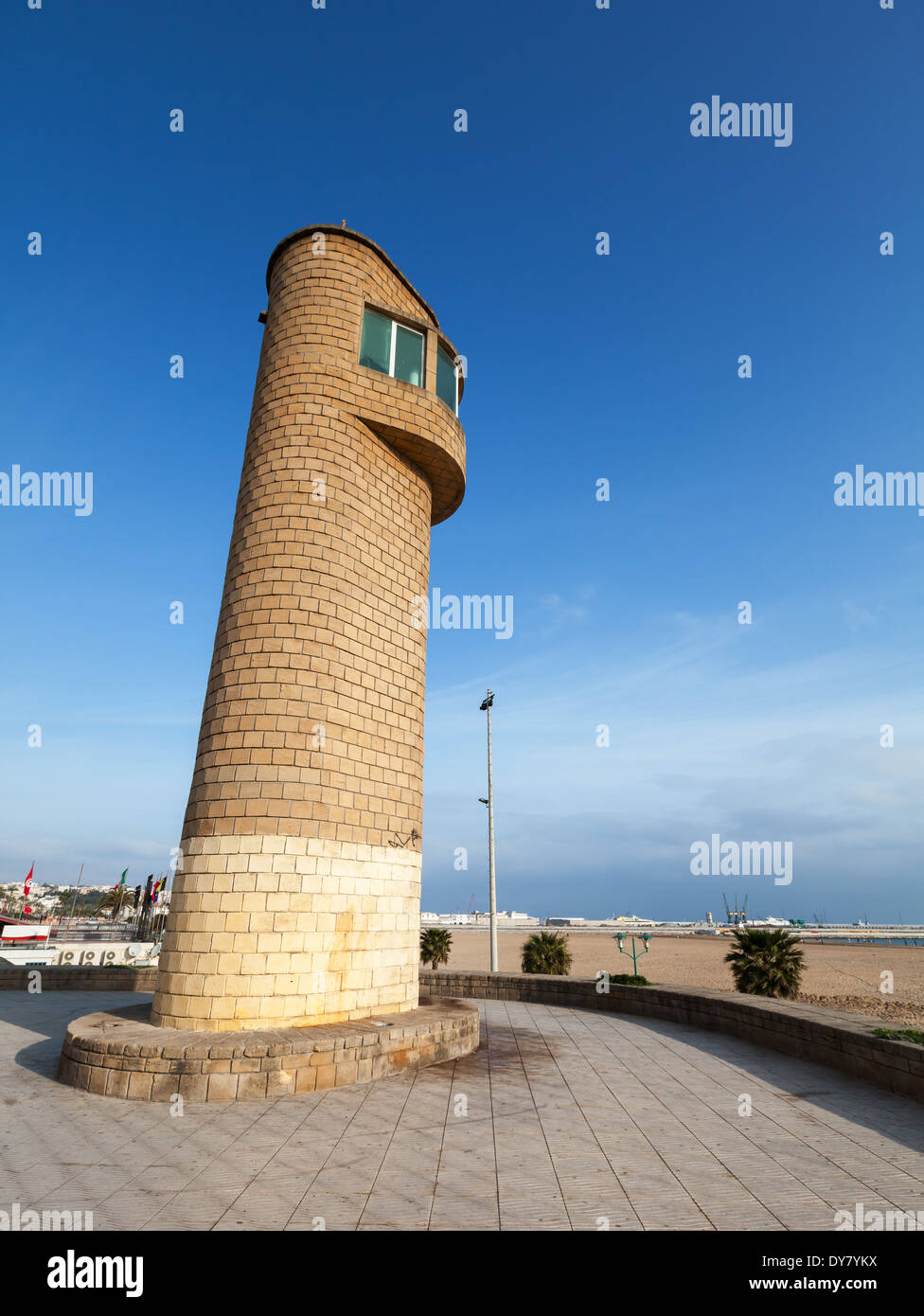 Lifeguard tower on the beach in Tangier, Morocco Stock Photo - Alamy