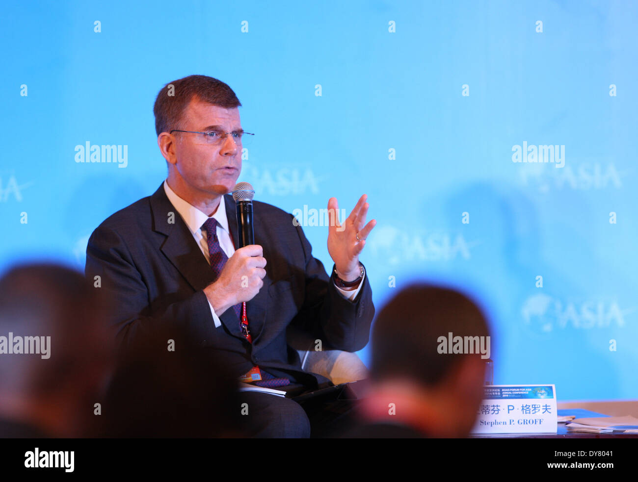 Boao, China's Hainan Province. 9th Apr, 2014. Stephen Groff, vice ...