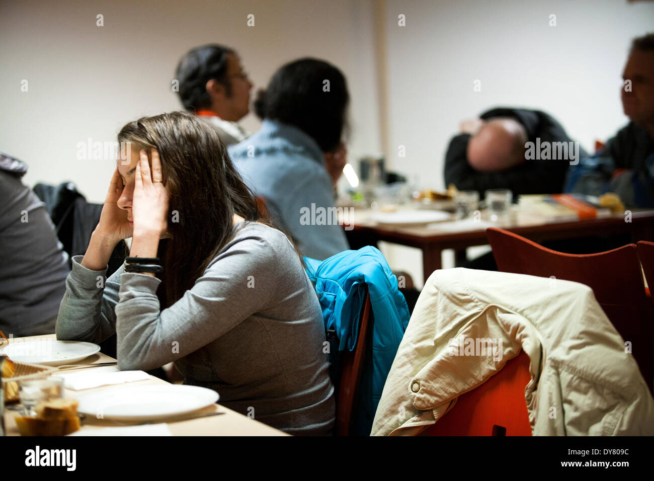 Women feeding sick man hi-res stock photography and images - Alamy