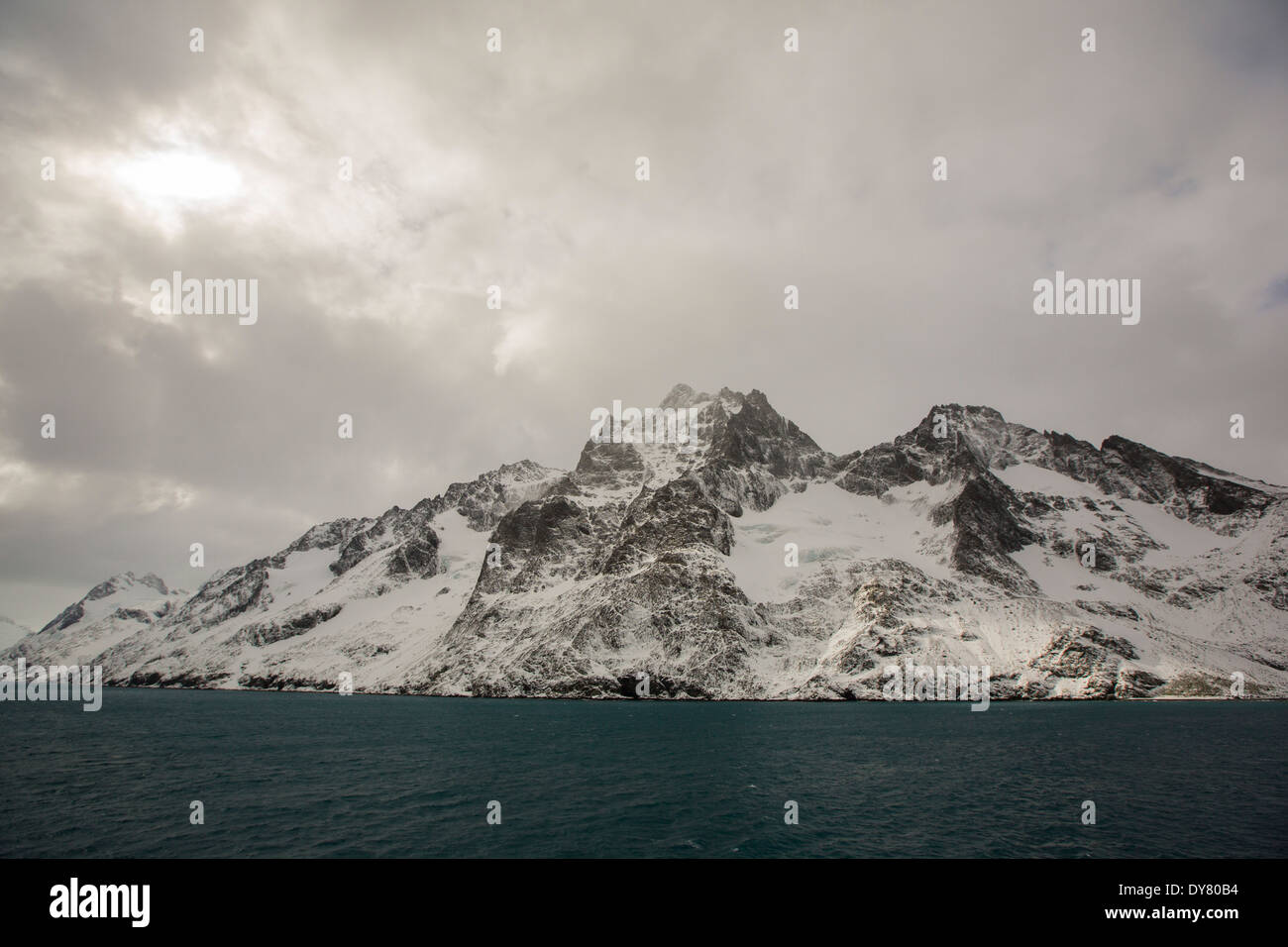 Rugged mountainous scenery on the South East tip of South Georgia, in ...