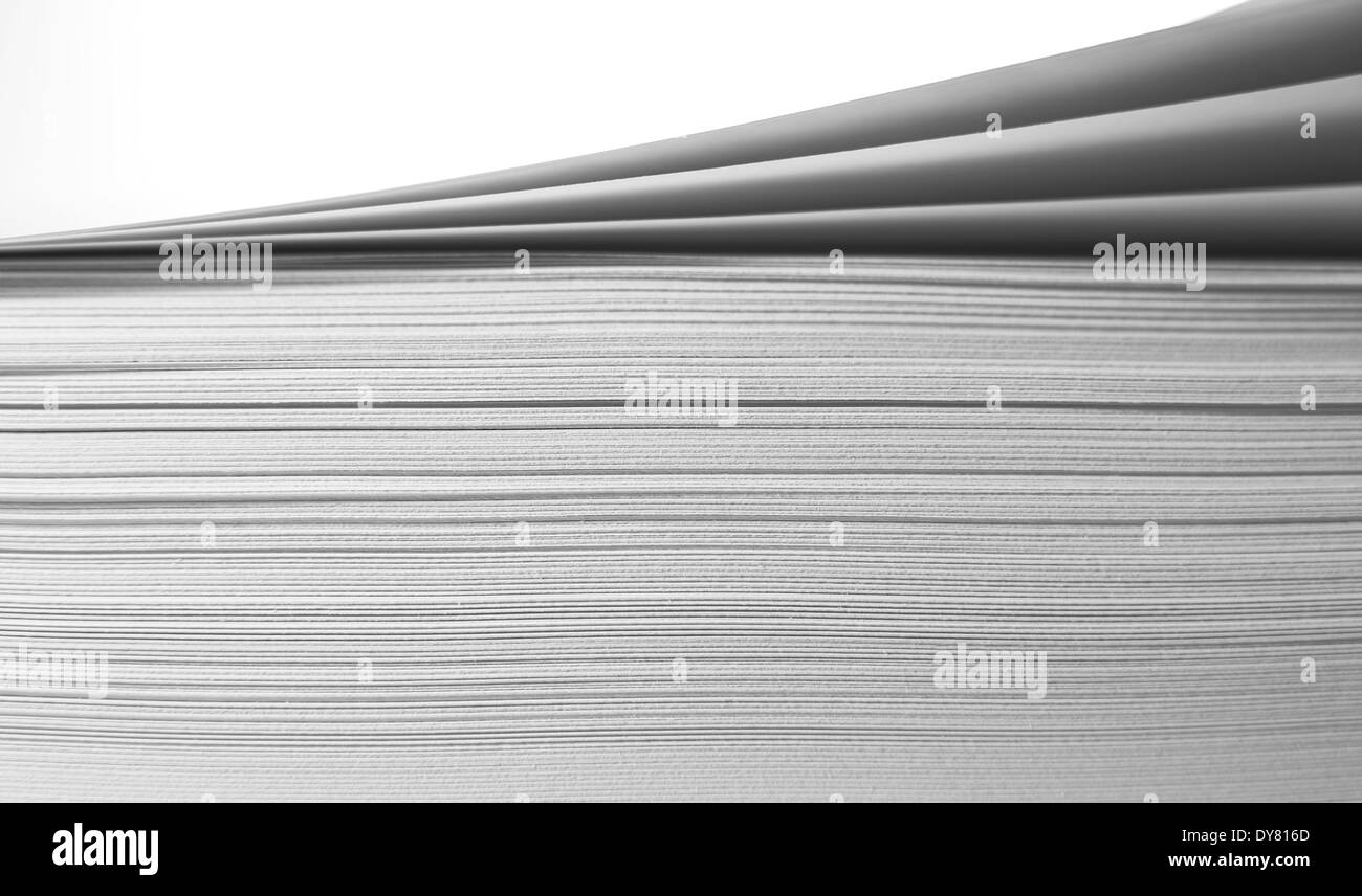 Stack of blank papers, partial view Stock Photo - Alamy