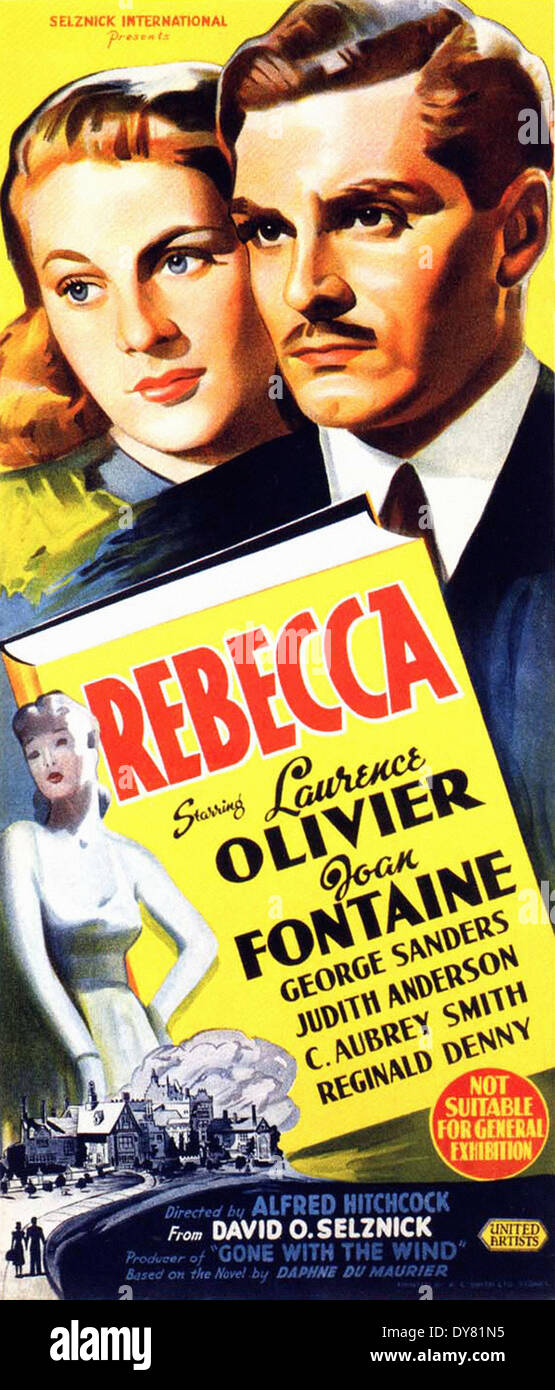 Rebecca Movie Poster Directed By Alfred Hitchcock United Artists