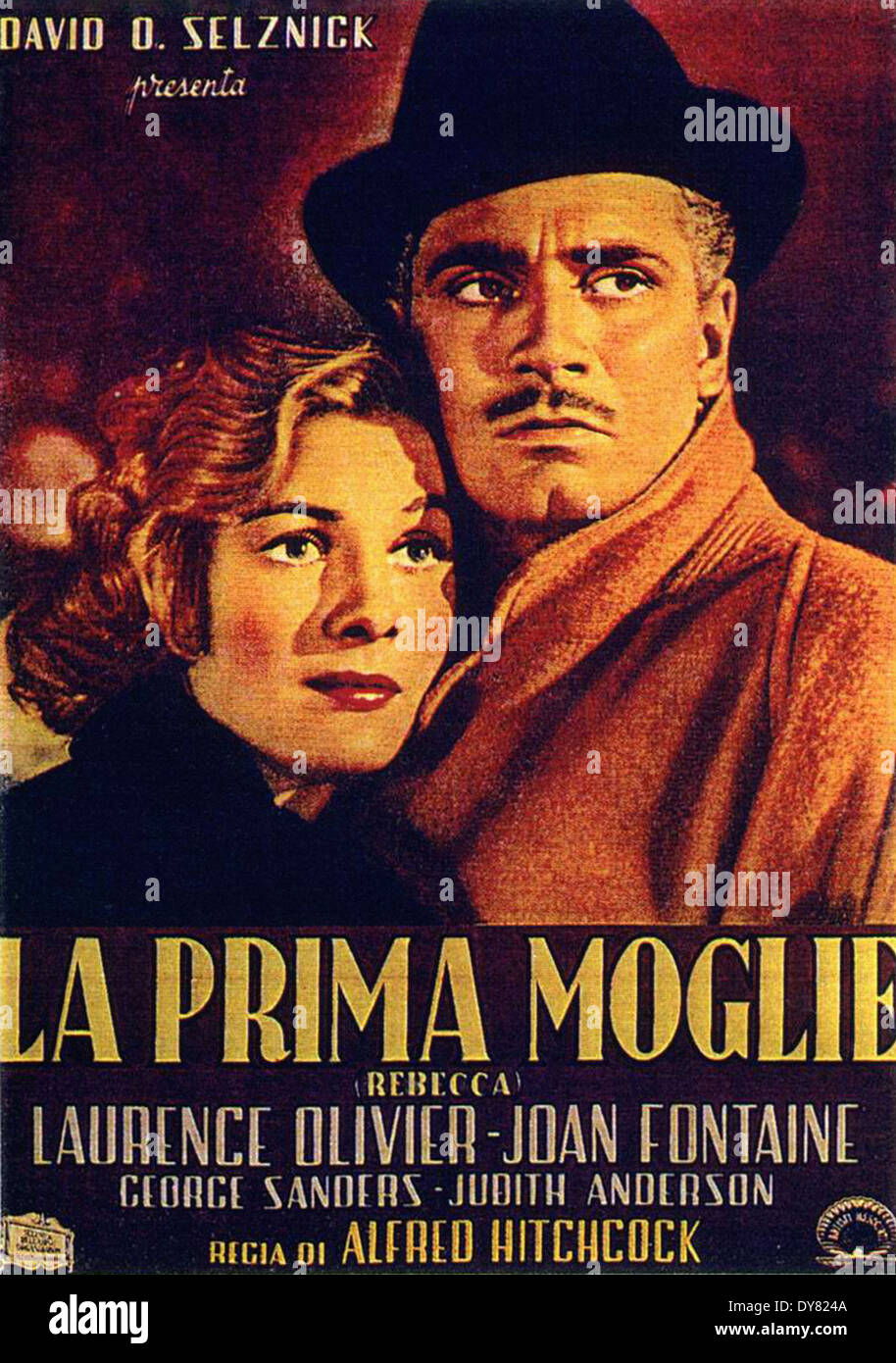Rebecca Movie Poster Directed By Alfred Hitchcock United Artists 1940
