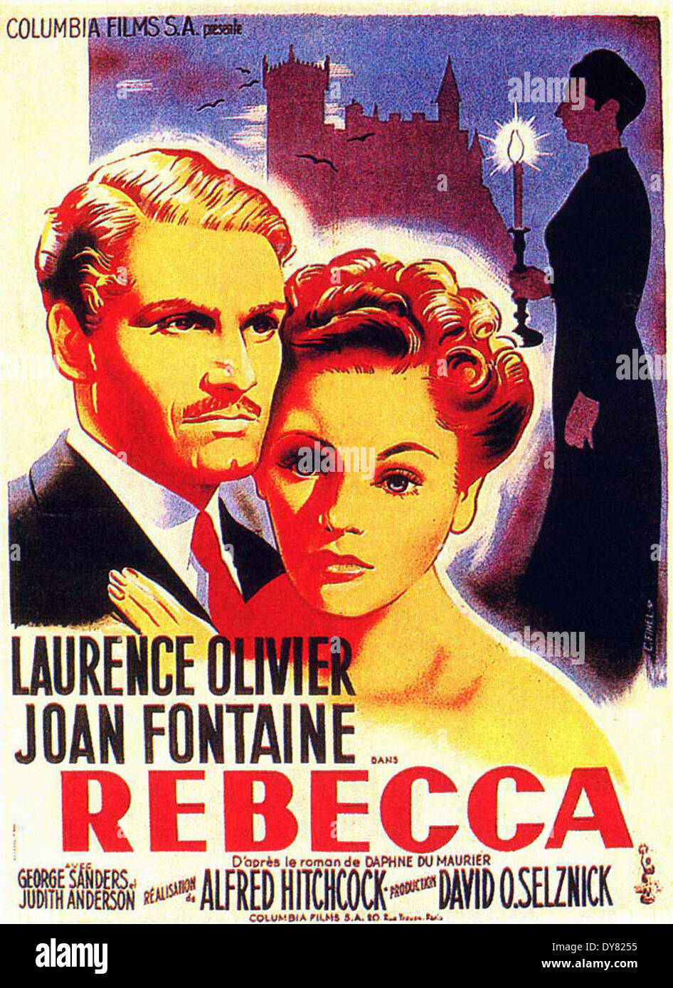 Rebecca French Movie Poster Directed By Alfred Hitchcock United