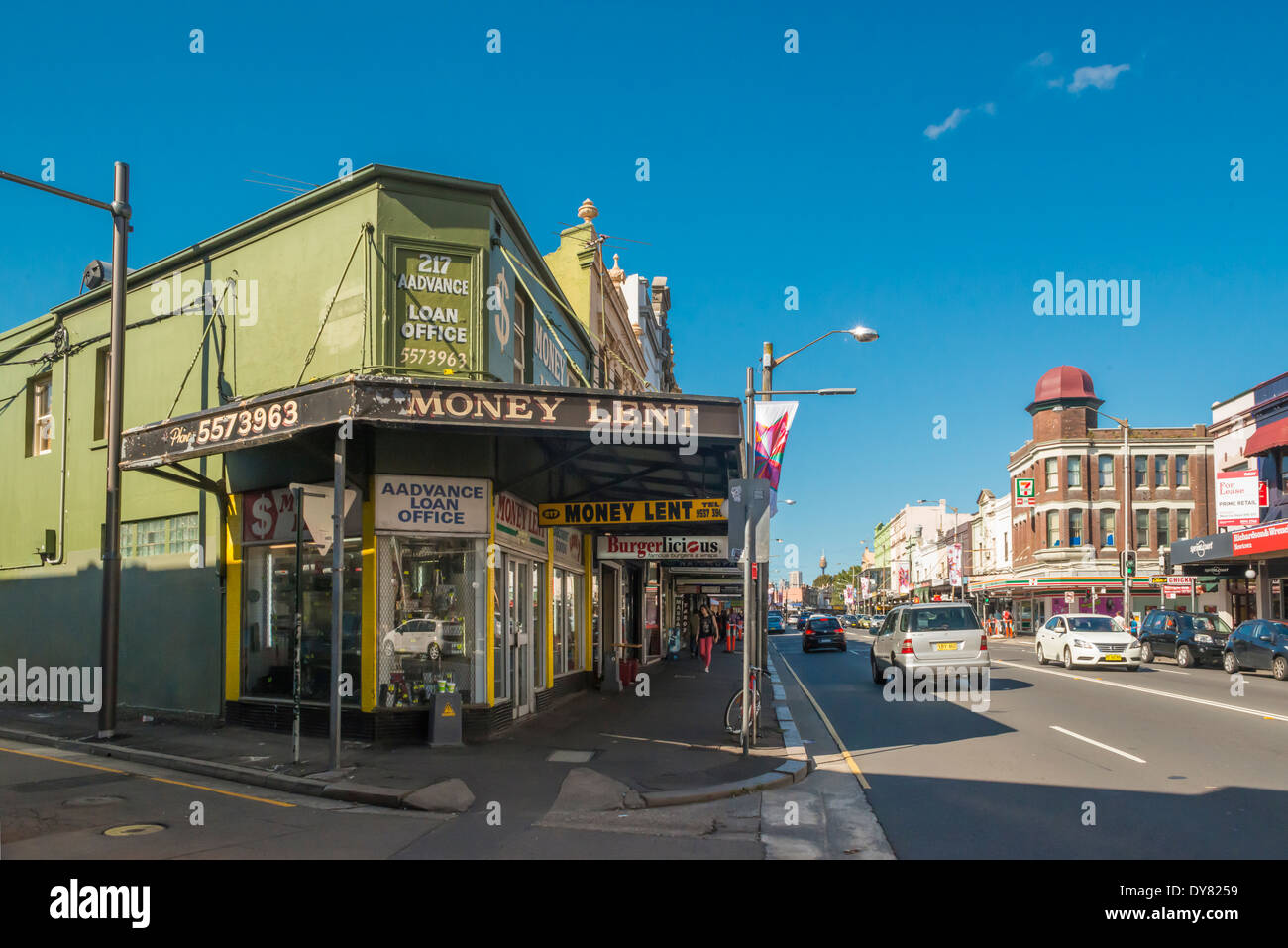 Australia, New South Wales, Sydney, old buildings at Newtown Stock ...