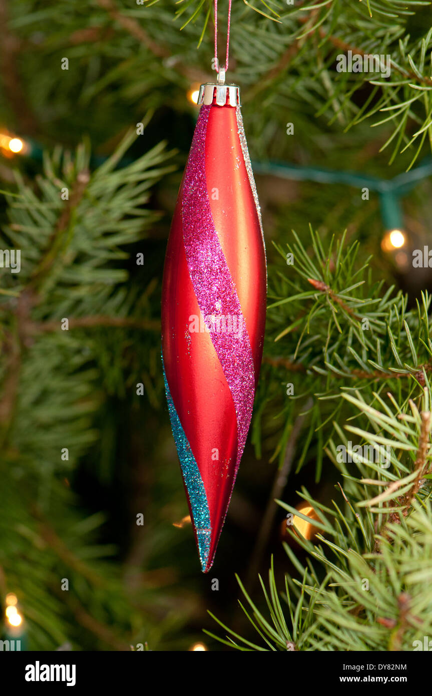 Christmas tear drop ornament Stock Photo - Alamy