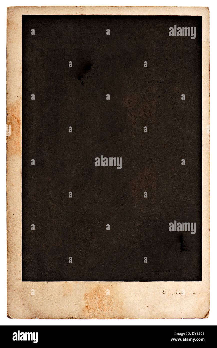 vintage stained photo card isolated on white background Stock Photo - Alamy
