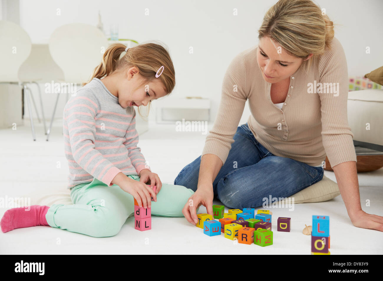 Germany, Munich, Mother playing with daughter Stock Photo - Alamy