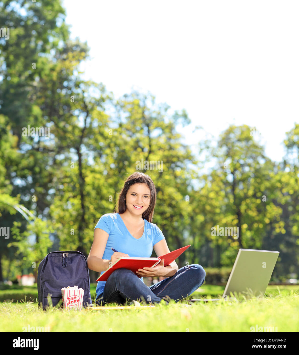 Painting girl writing book hi-res stock photography and images - Alamy