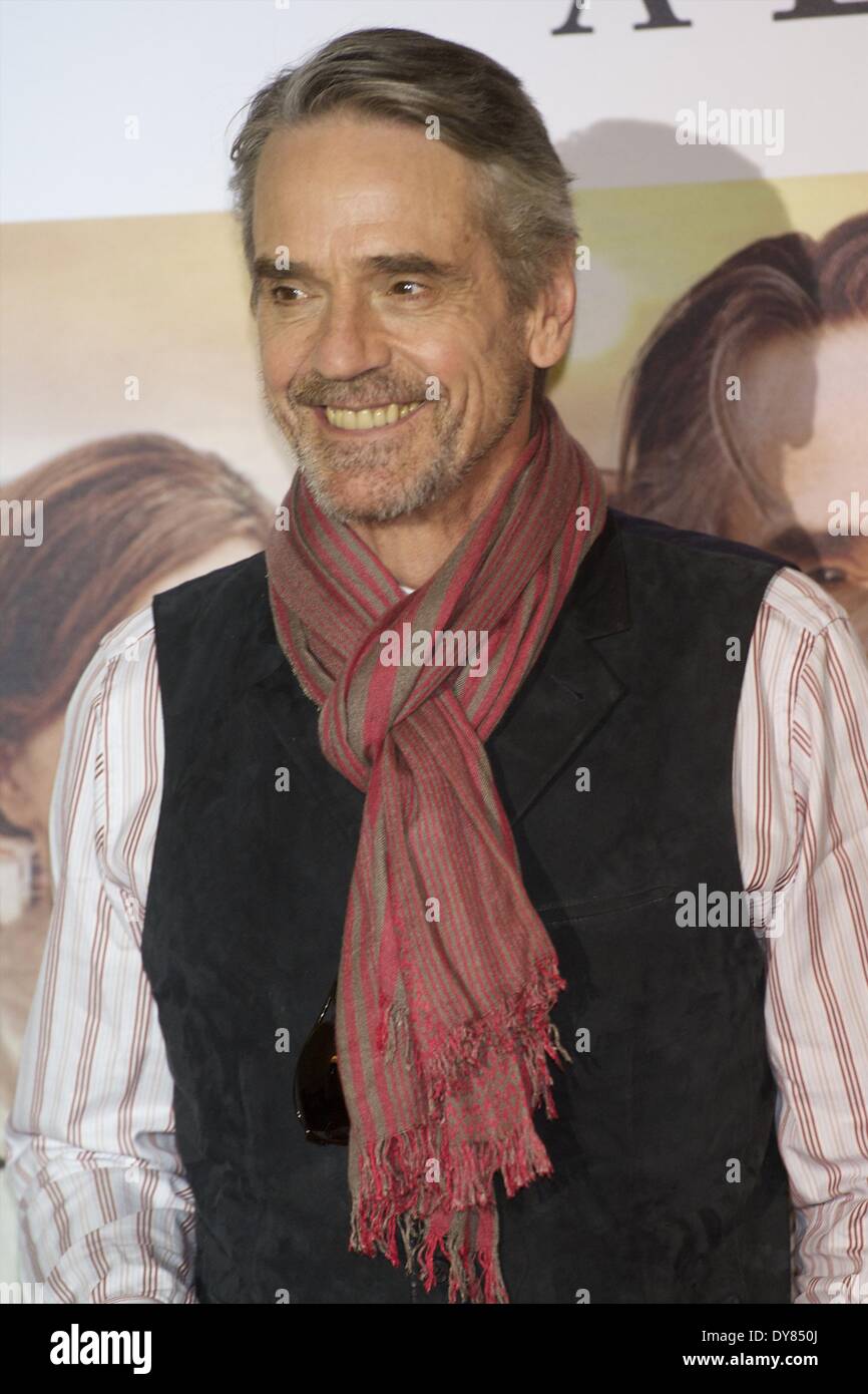Madrid, Spain. 9th Apr, 2014. English actor JEREMY IRONS attends 'Night ...