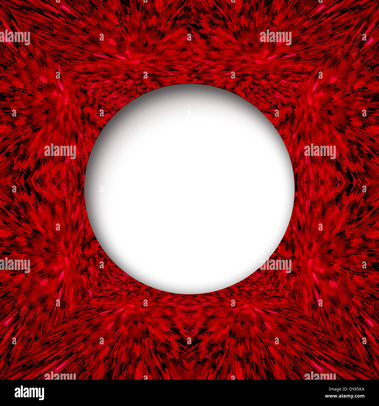 red abstract texture with round white centre Stock Photo - Alamy