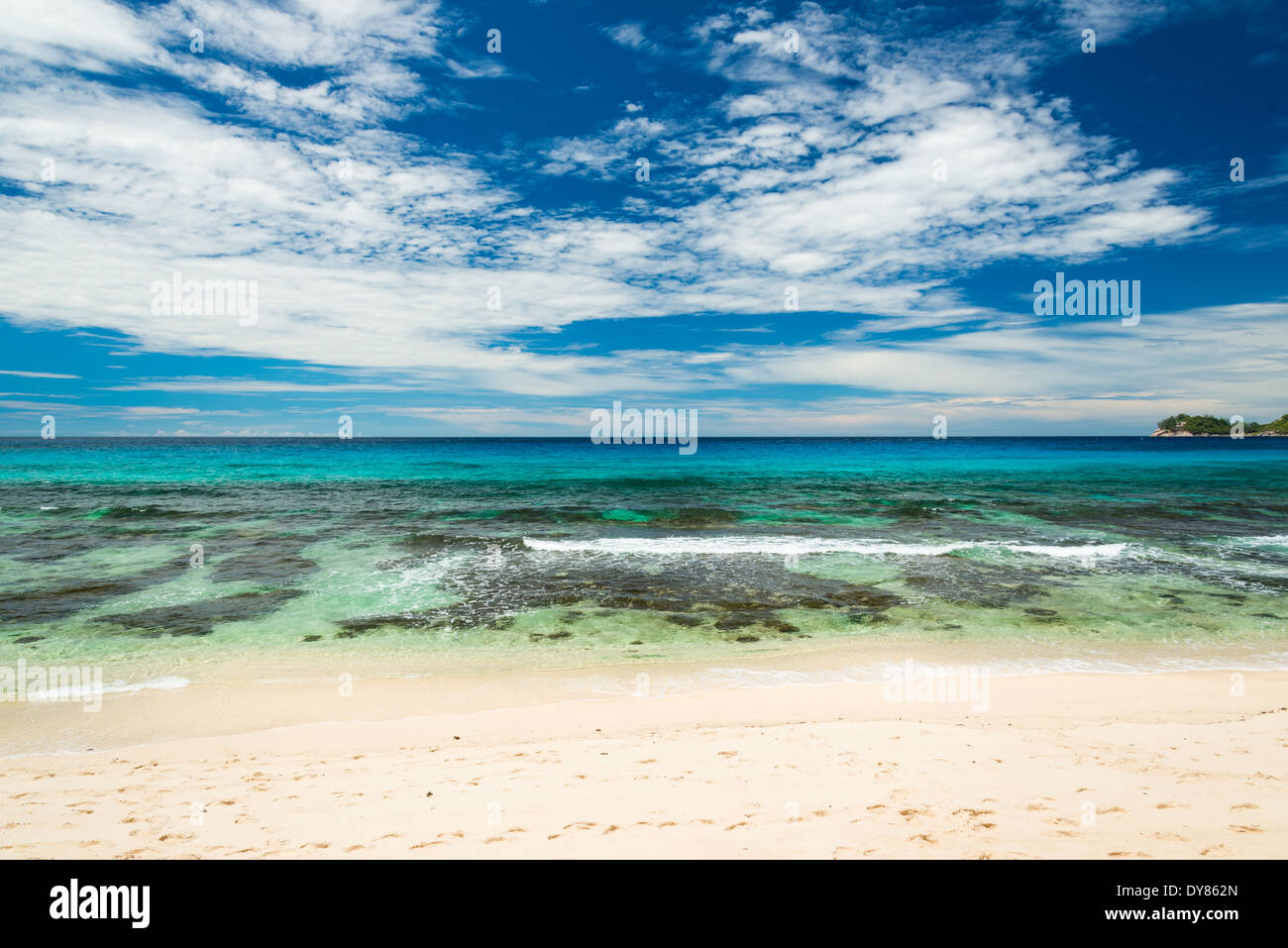 tropical beach with turquoise water Stock Photo - Alamy