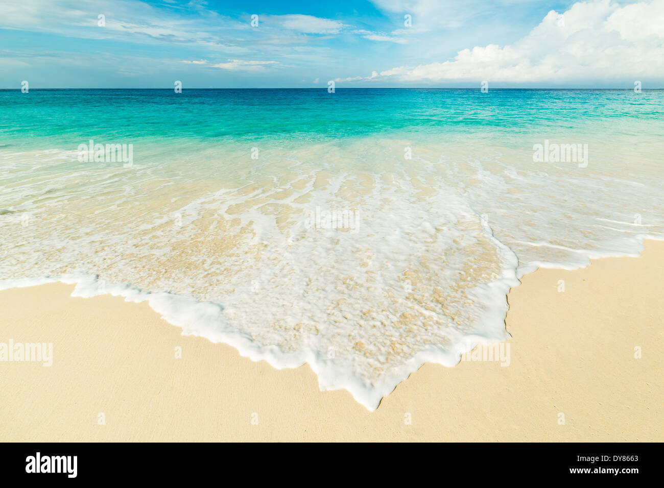 tropical beach with turquoise water Stock Photo - Alamy