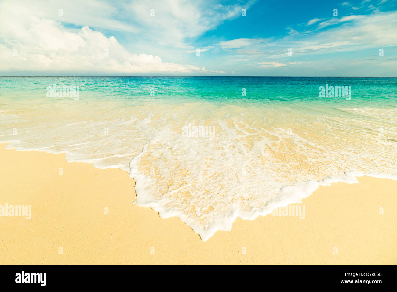 tropical beach with turquoise water Stock Photo - Alamy