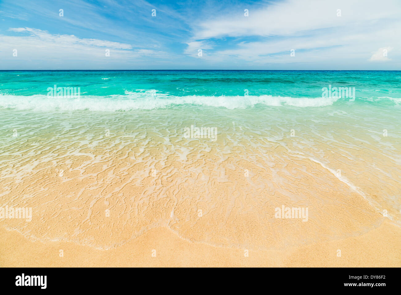 tropical beach with turquoise water Stock Photo - Alamy