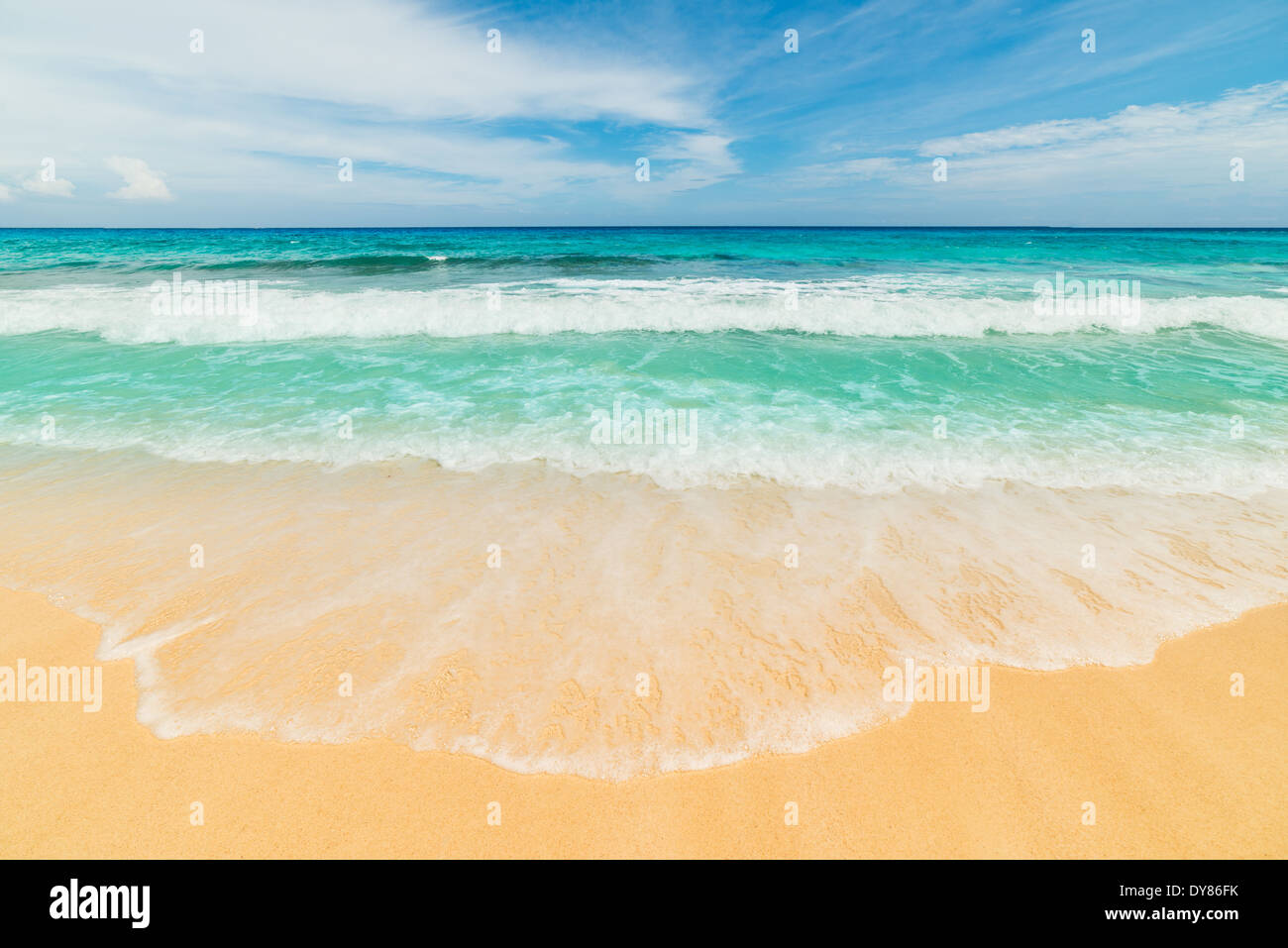 tropical beach with turquoise water Stock Photo - Alamy