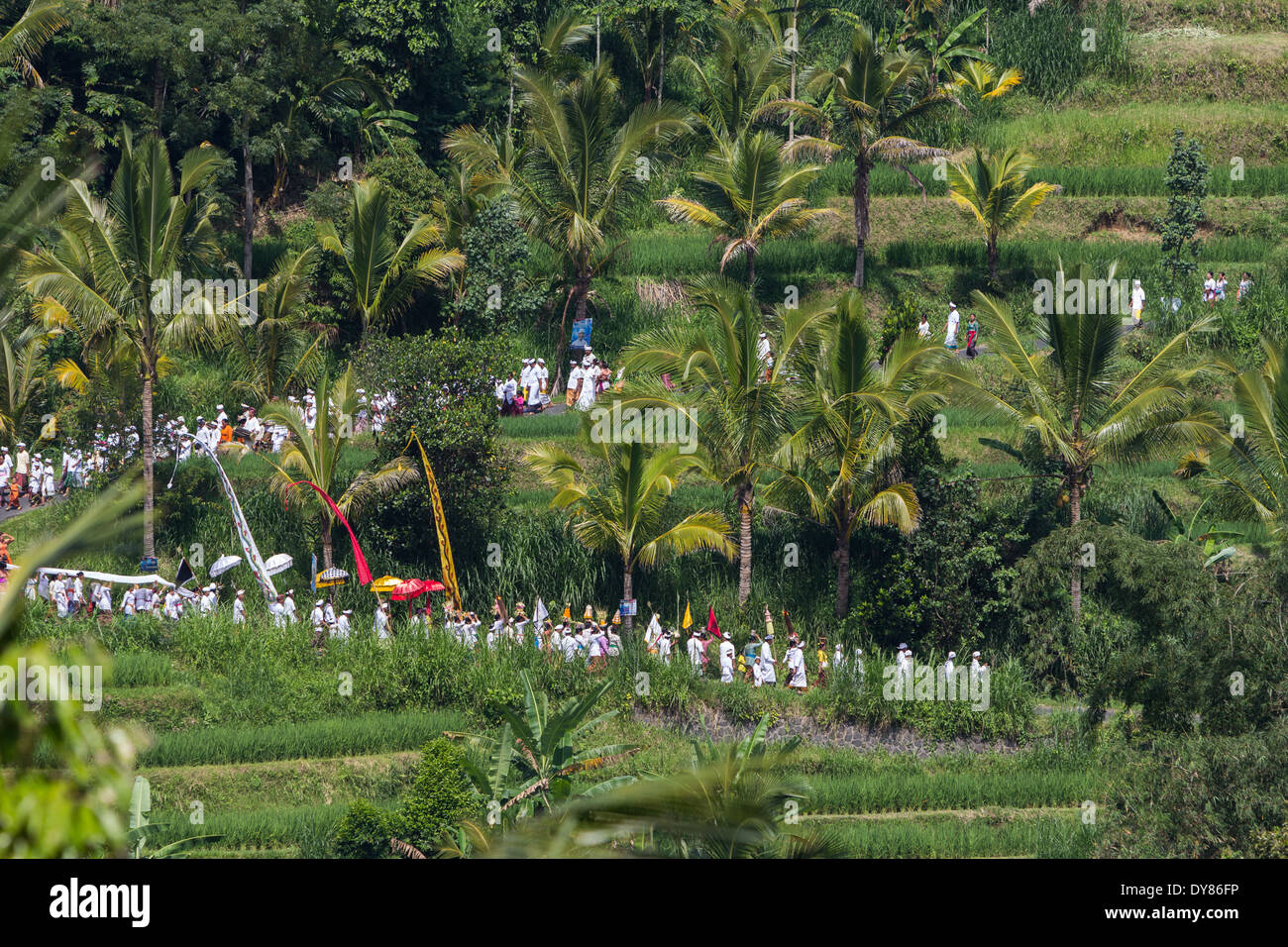 The procession around the village Tegalalang, Bali Stock Photo - Alamy