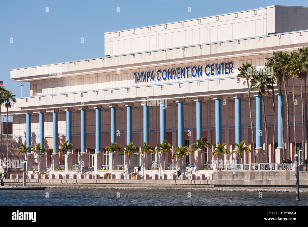 Tampa Convention Center Facade Lettering, Tampa, FL, USA Stock Photo ...