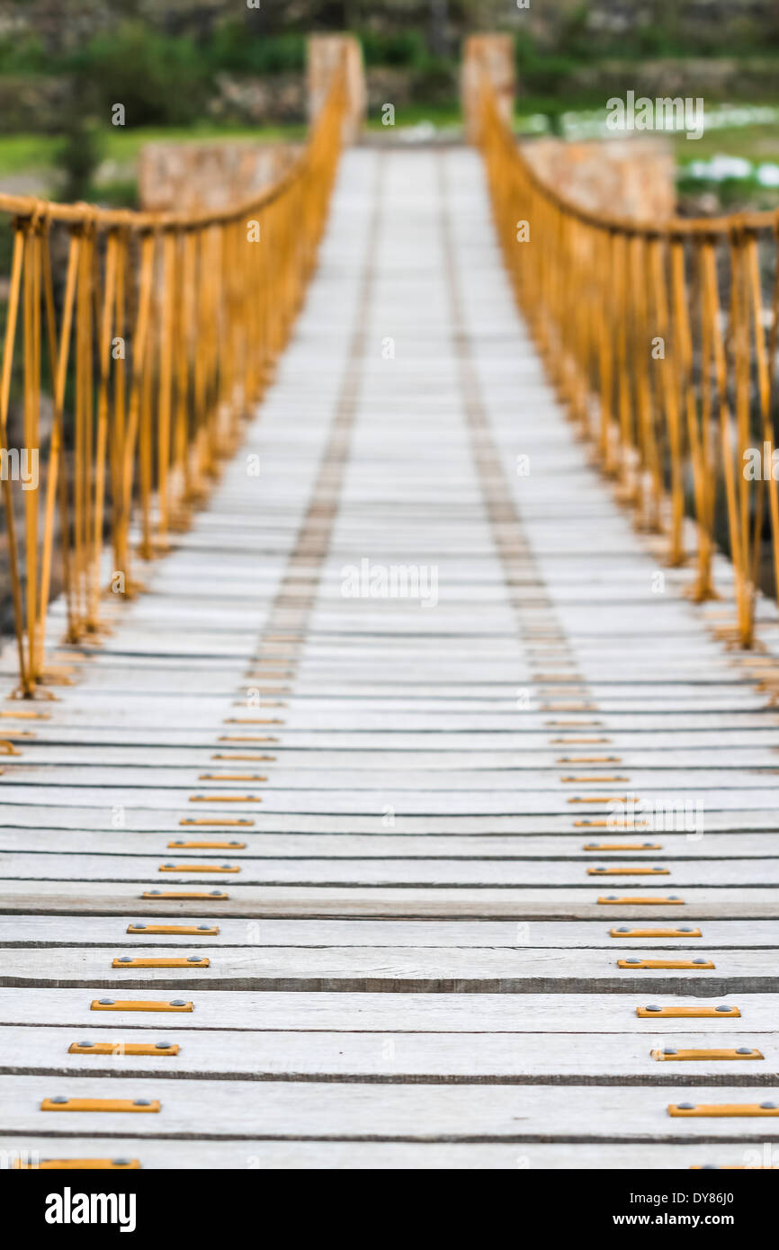 South America, Colca Canyon, bridge over Colca river Stock Photo - Alamy