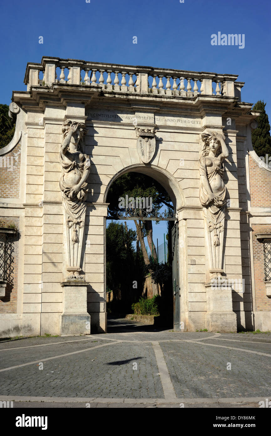 Italy, Rome, Celio, Villa Celimontana, entrance gate Stock Photo - Alamy