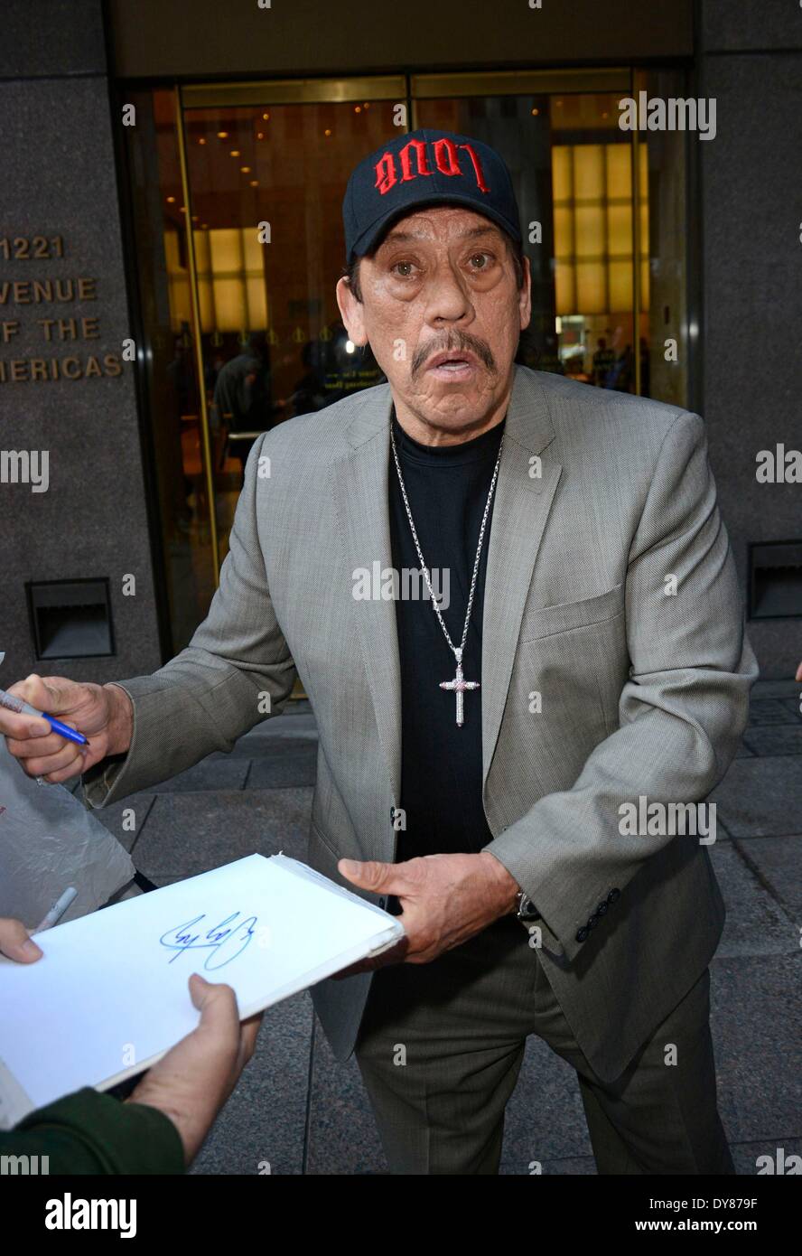 New York, NY, USA. 9th Apr, 2014. Danny Trejo, at the Howard Stern Show ...