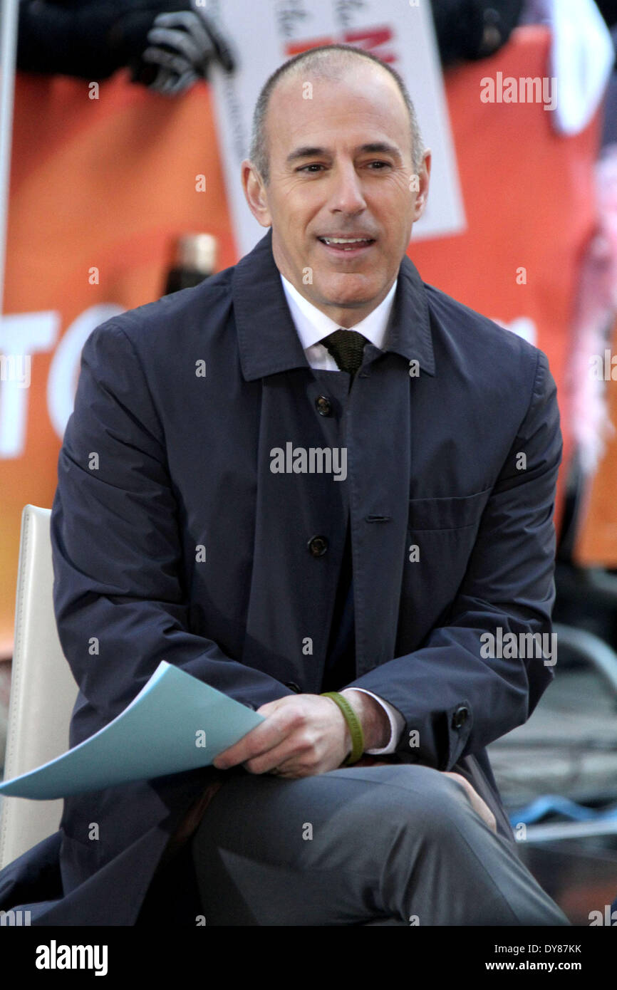 New York, New York, USA. 8th Apr, 2014. 'Today' show co-host MATT LAUER ...