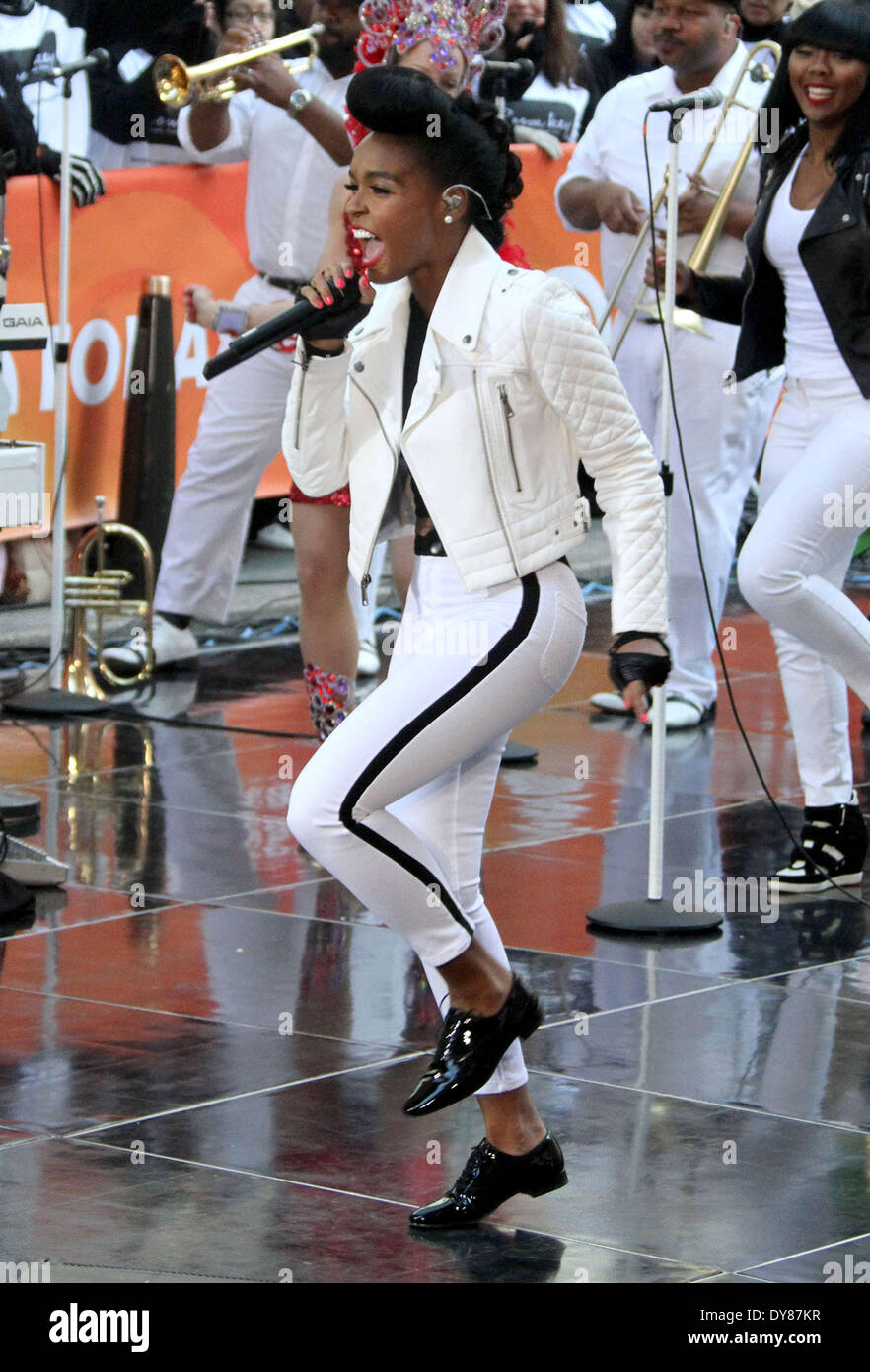 New York, New York, USA. 8th Apr, 2014. Singer JANELLE MONAE performs ...